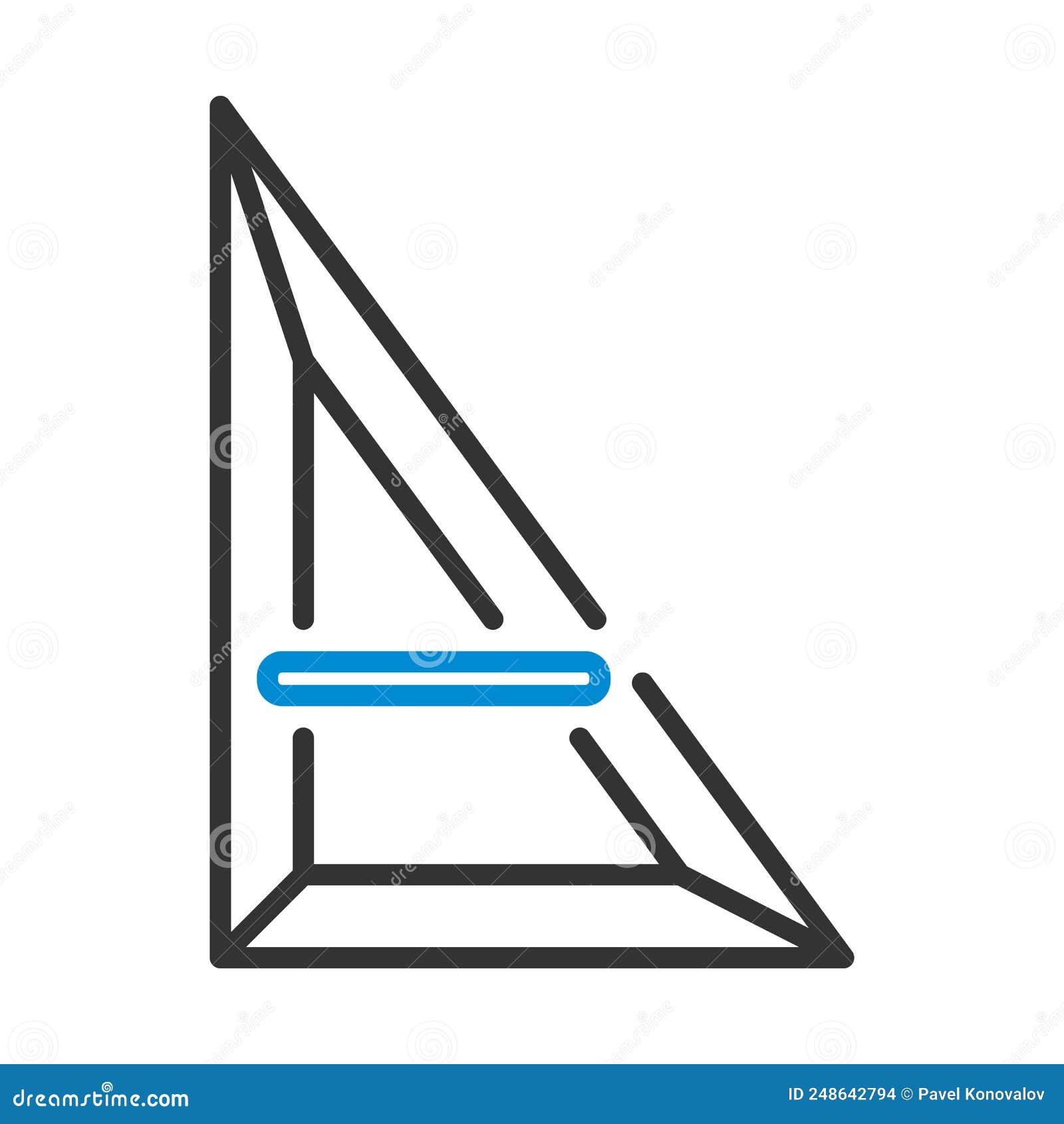 Triangle Icon stock vector. Illustration of centimeter - 248642794