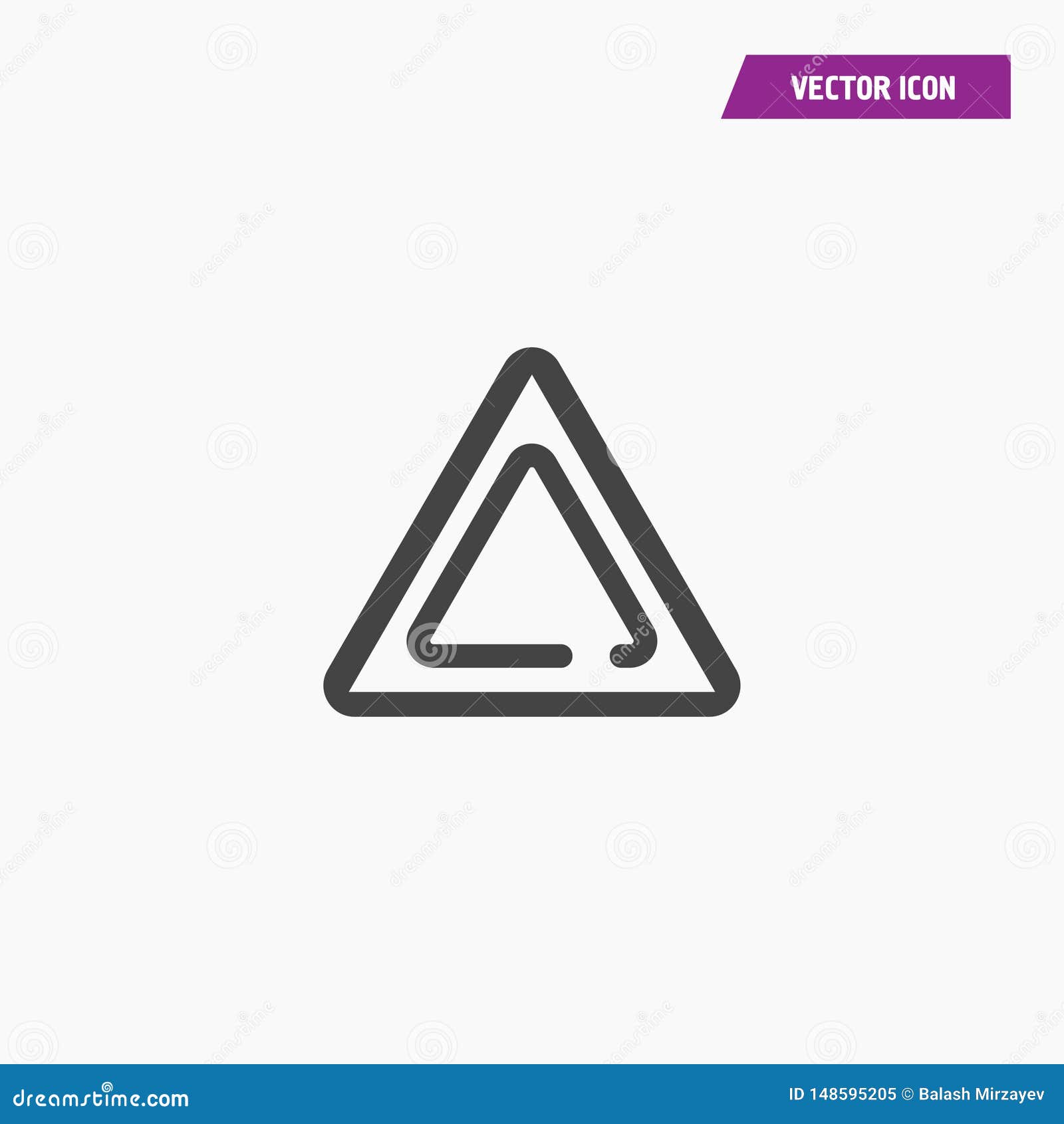 Triangle Icon Illustration Isolated Vector. Stock Vector - Illustration ...