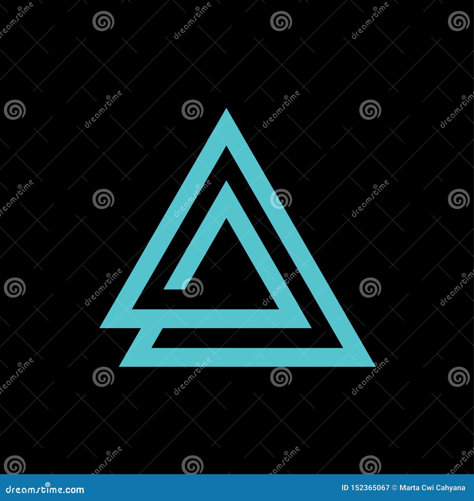 Triangle Icon with Letters a Logo Vector Template Stock Vector ...
