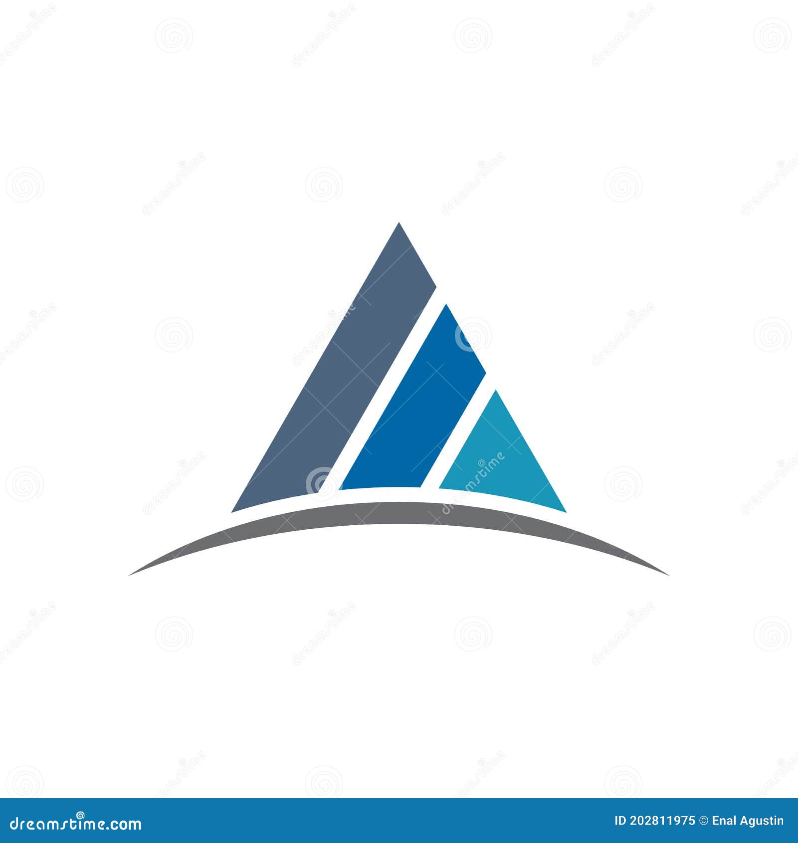 Triangle Icon Logo Design for Business Company Template Stock Vector ...