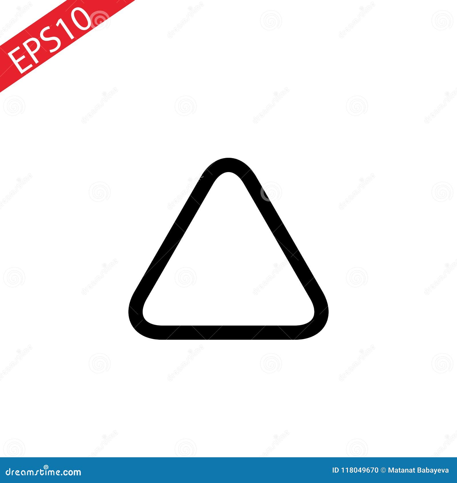 Triangle Icon. Sign Design on White Background Stock Vector ...