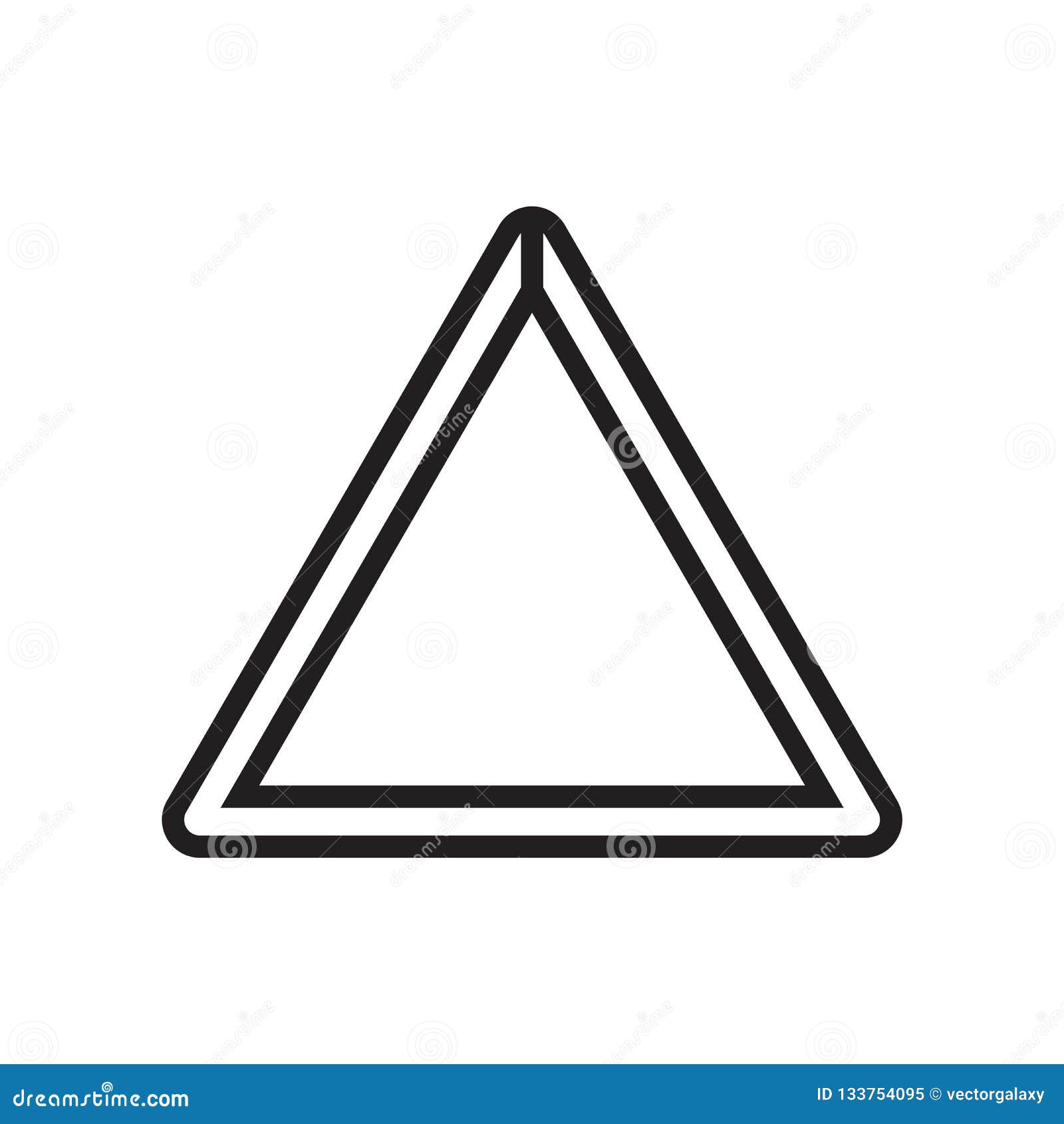 Triangle Icon Vector Sign and Symbol Isolated on White Background ...