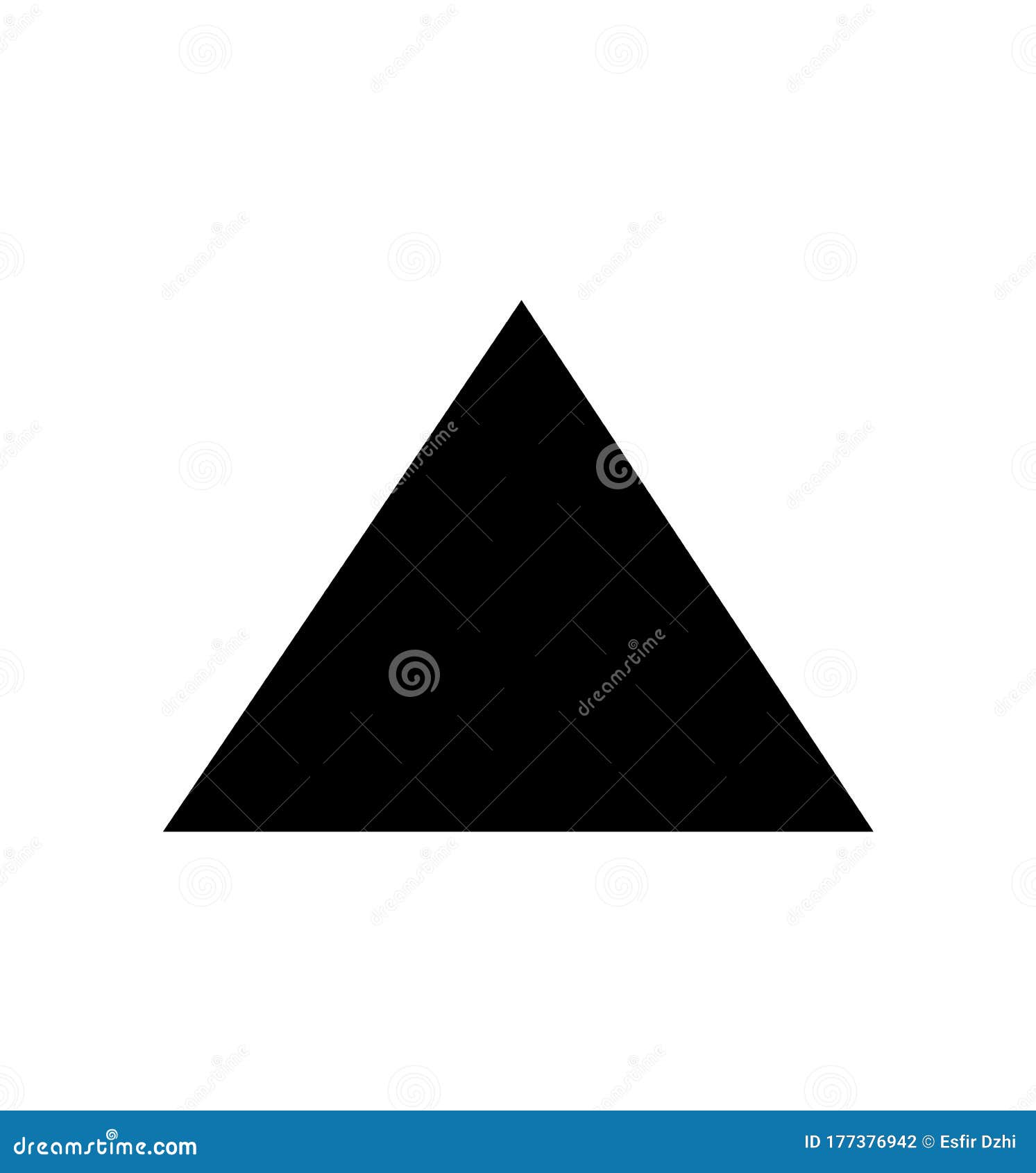 Triangle, Icon, Vector Icon Isolated on White Stock Vector ...