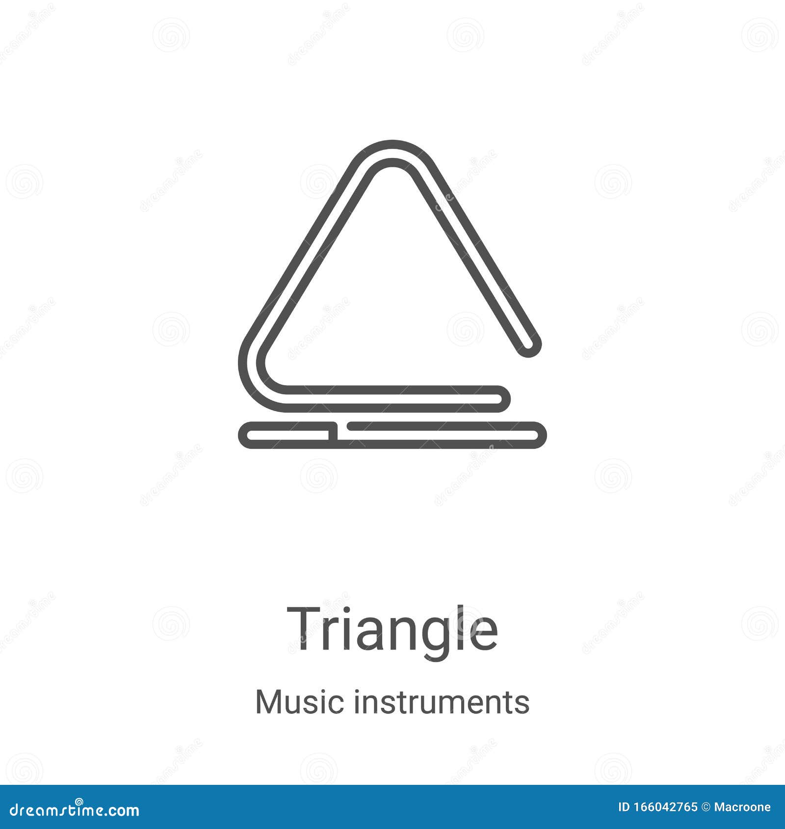 Triangle Icon Vector from Music Instruments Collection. Thin Line ...