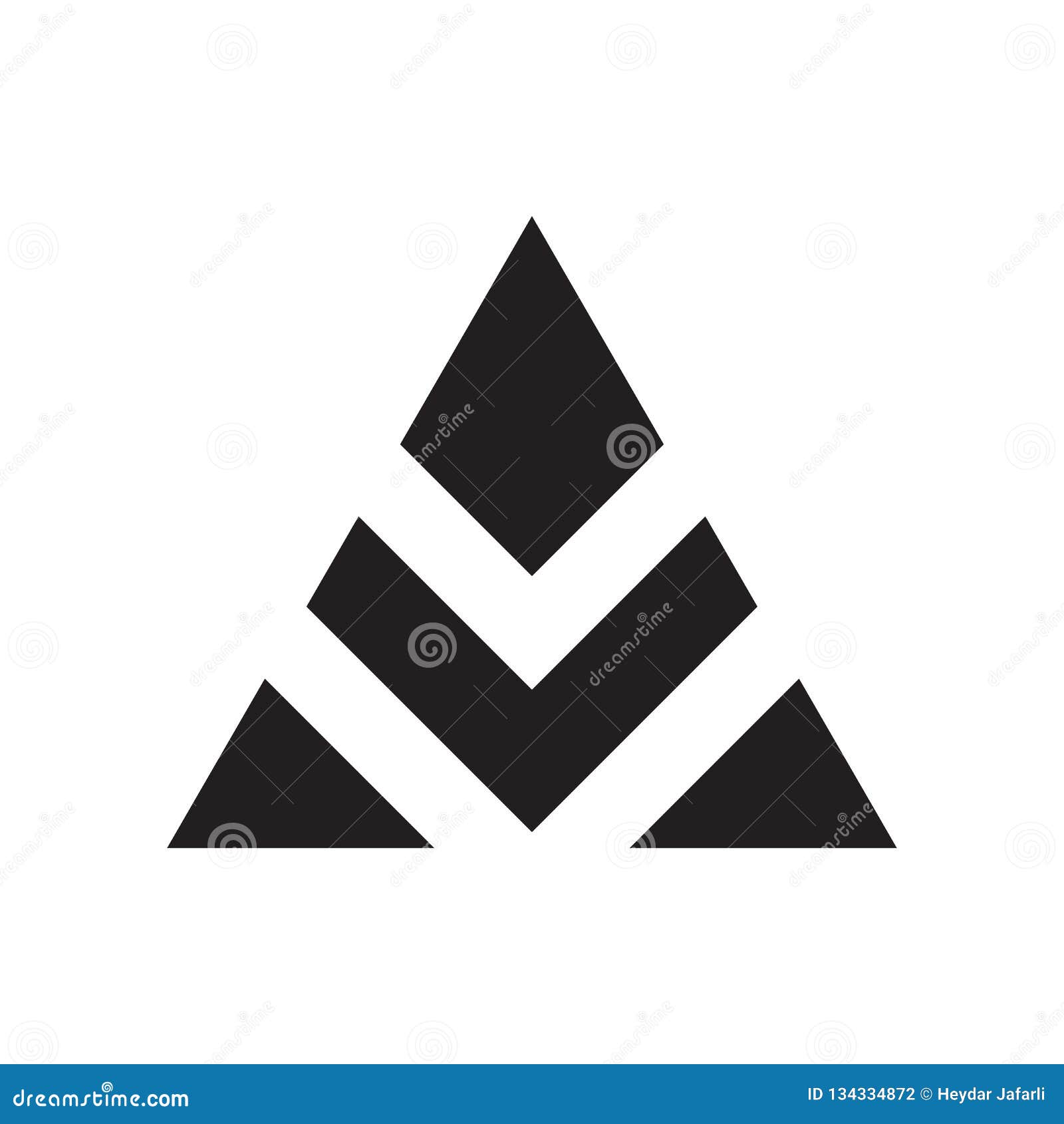 Triangle Icon Vector Sign and Symbol Isolated on White Background ...