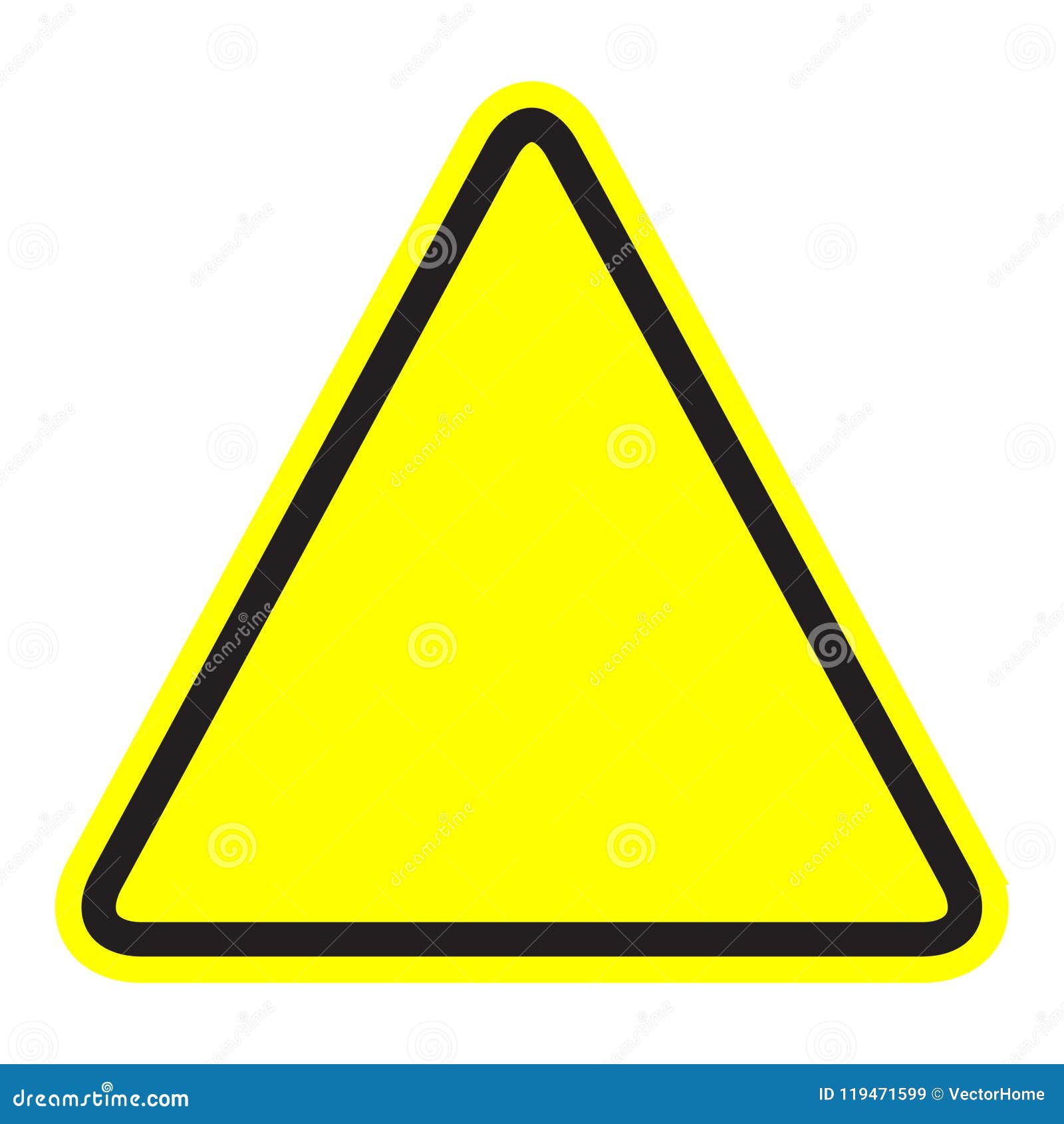 Triangle Icon, Warning, Empty, Vector Illustration Stock Vector ...