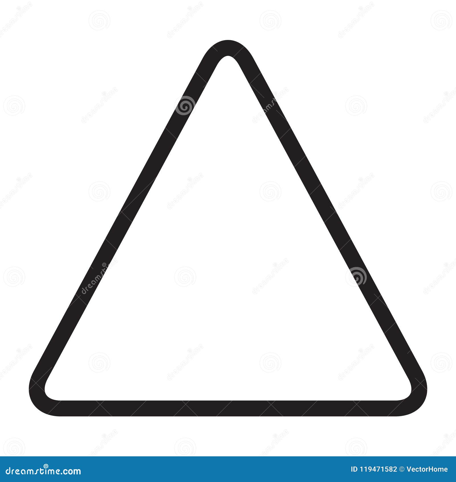 Triangle Icon, Warning, Empty, Vector Illustration Stock Vector ...