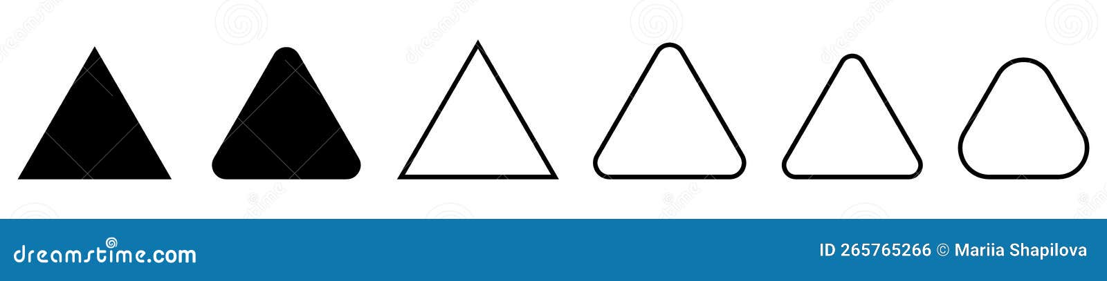 Triangle Icons stock vector. Illustration of number - 265765266