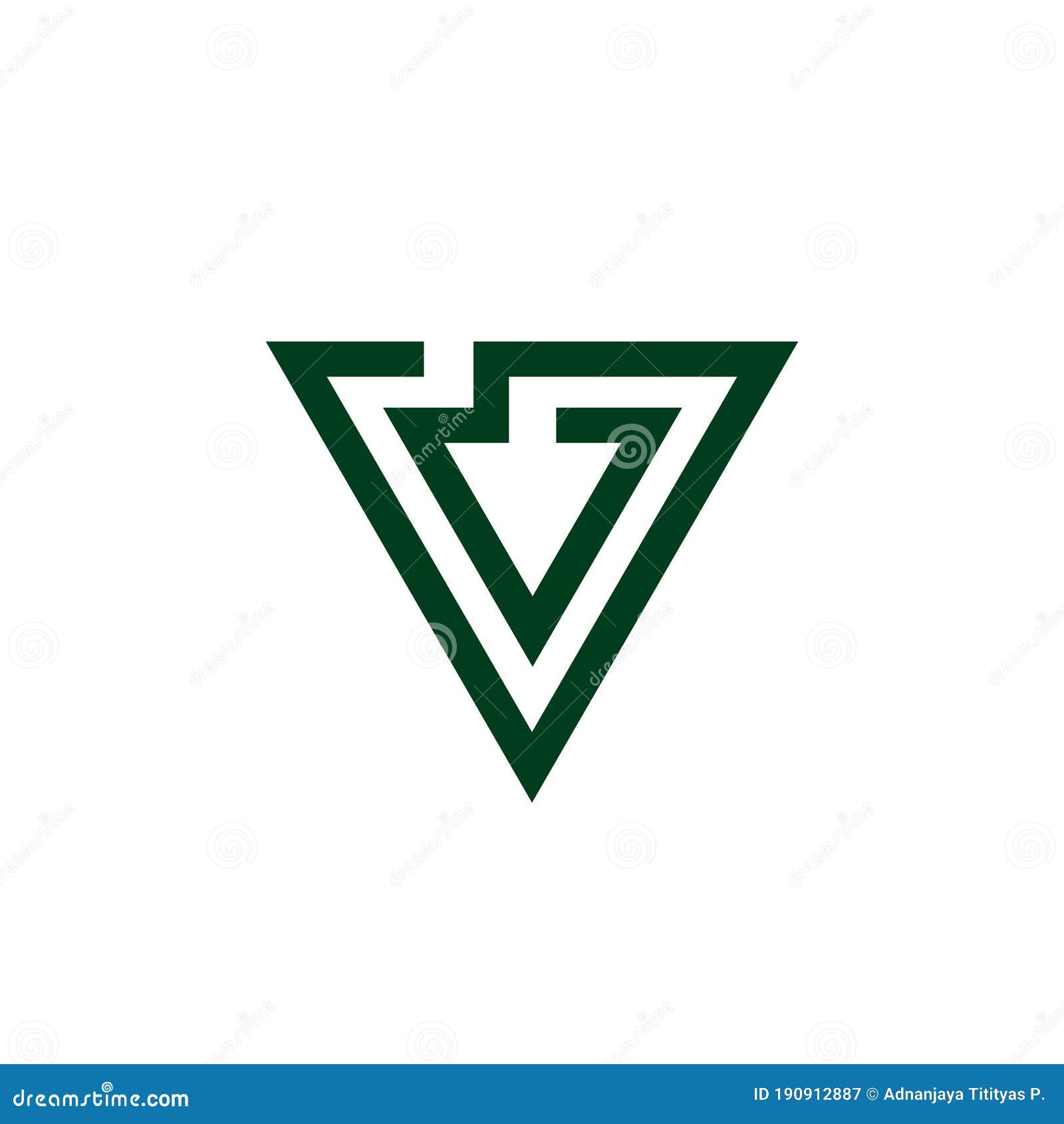 Triangle Infinity Line Geometric Arrow Logo Vector Stock Vector ...