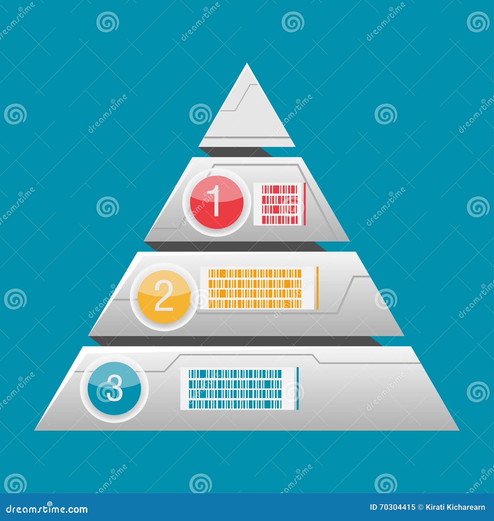 Triangle Info Graphic Layer Modern Stock Vector - Illustration of label ...