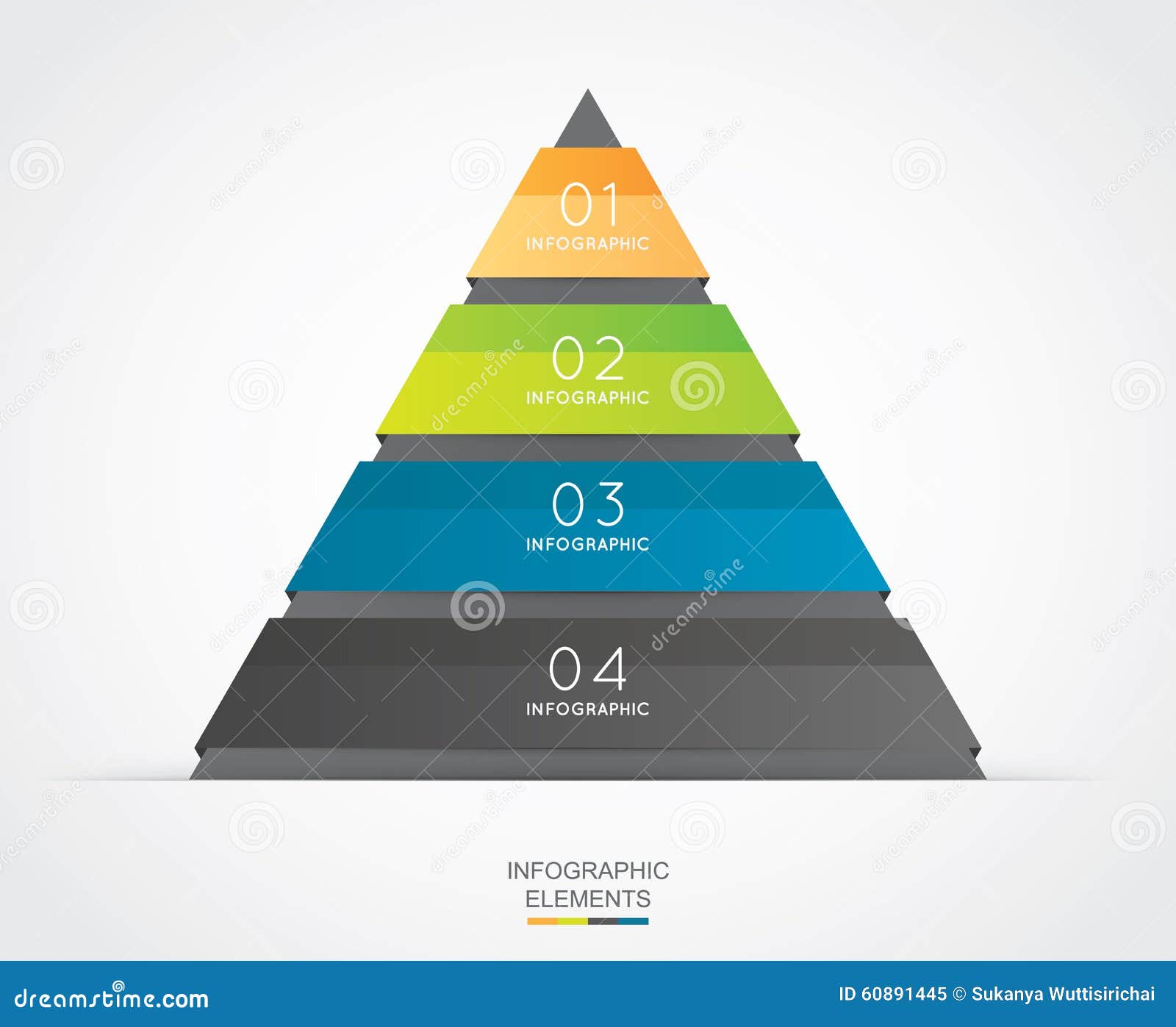 Triangle Infographic for Business Project Stock Vector - Illustration ...