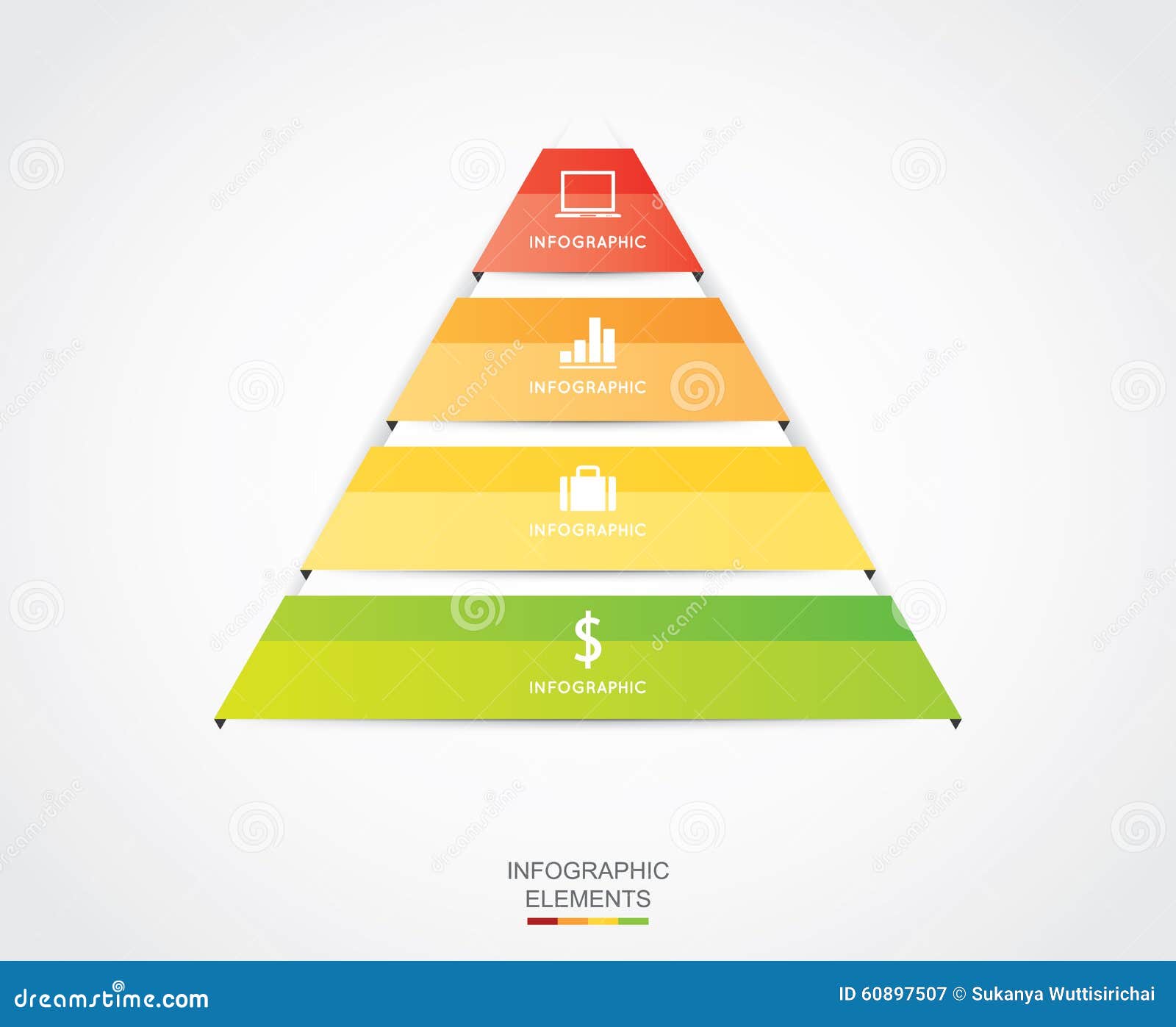 Triangle Infographic for Business Project Stock Vector - Illustration ...