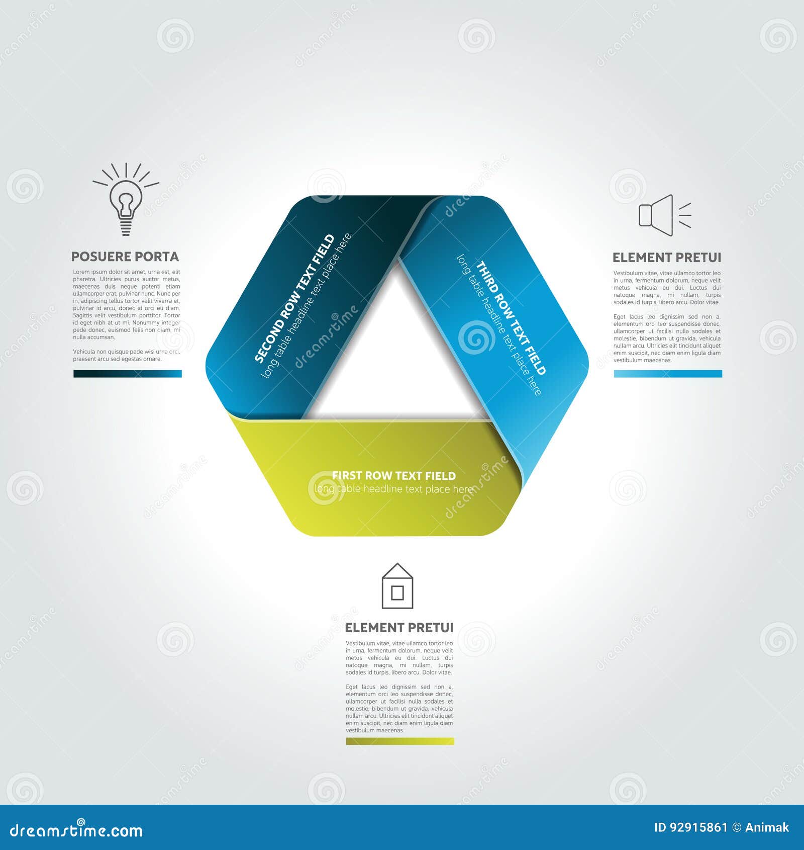 Triangle Infographic, Chart, Scheme. Stock Vector - Illustration of ...