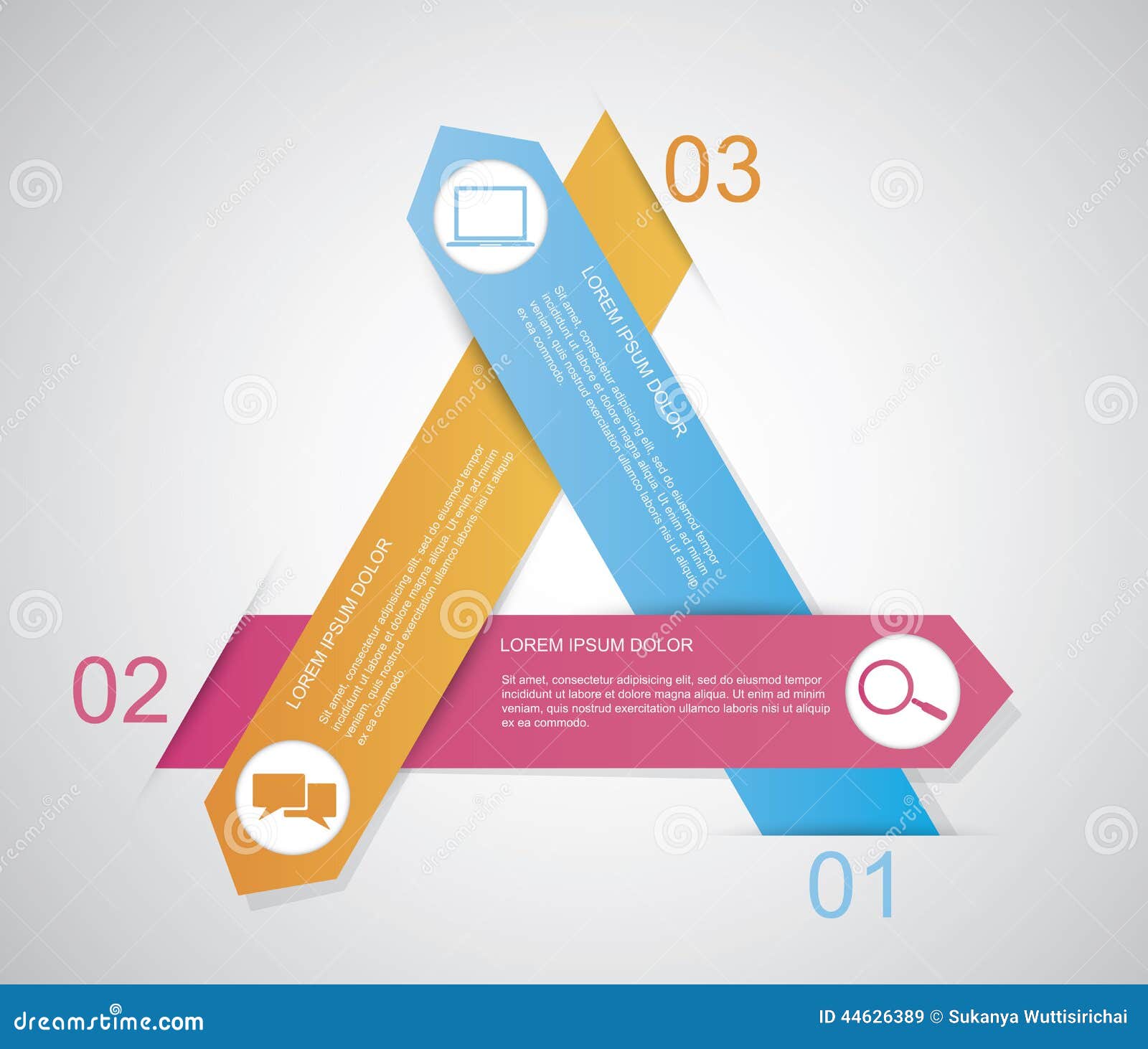 Triangle Infographic stock vector. Illustration of manager - 44626389