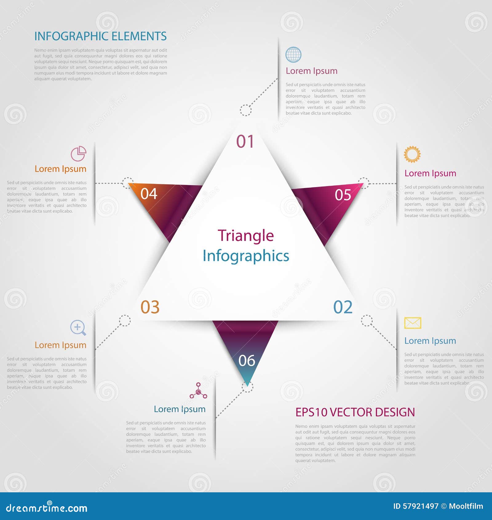 Triangle infographic stock vector. Illustration of display - 57921497 Triangle infographic stock vector. Illustration of display - 57921497