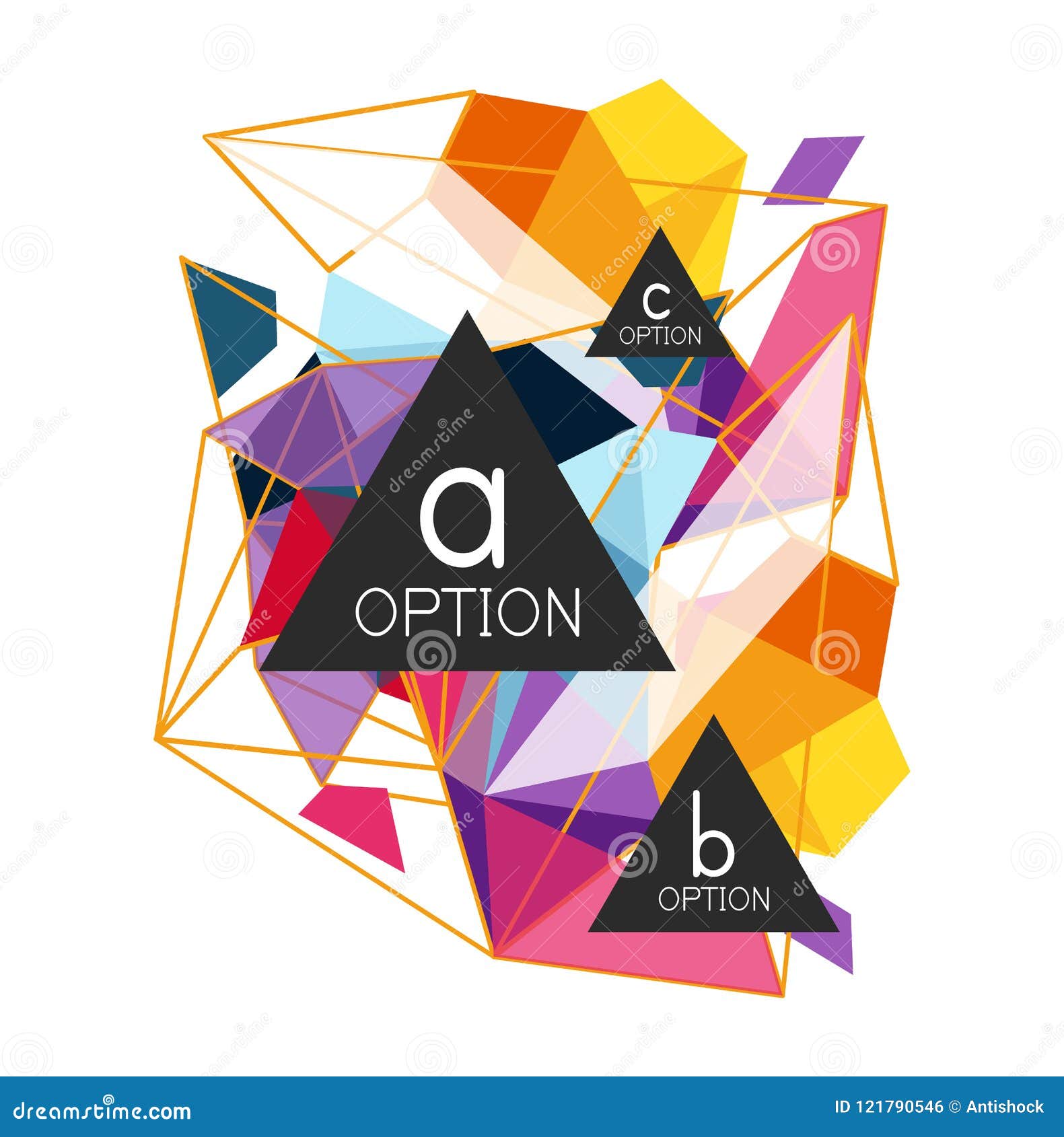 Triangle Infographics Design Layout Stock Vector - Illustration of ...