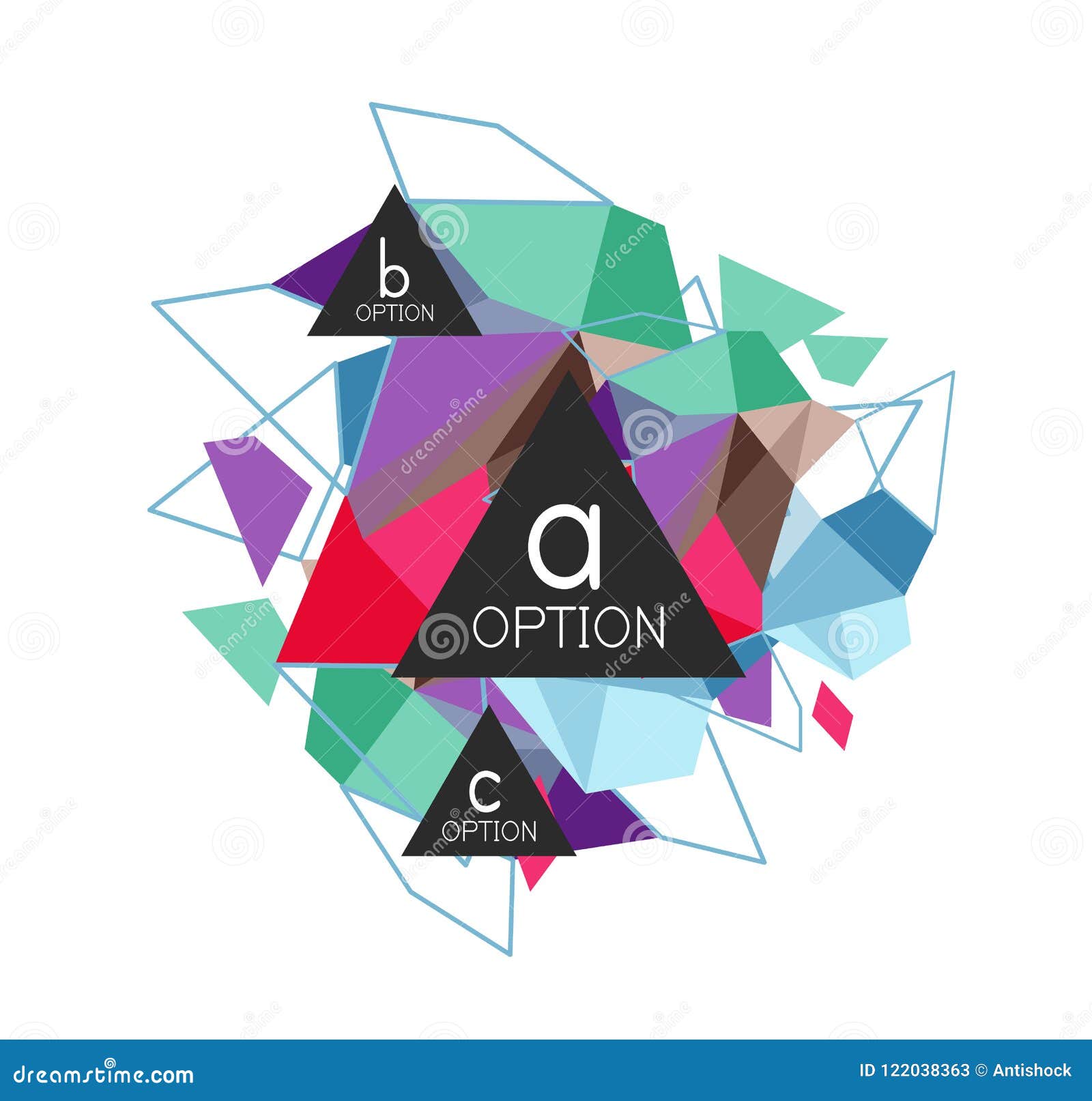 Triangle Infographics Design Layout Stock Vector - Illustration of ...