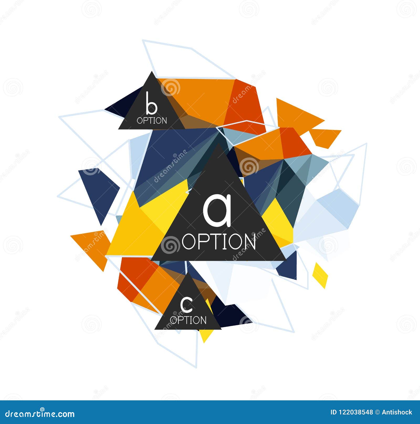 Triangle Infographics Design Layout Stock Vector - Illustration of ...