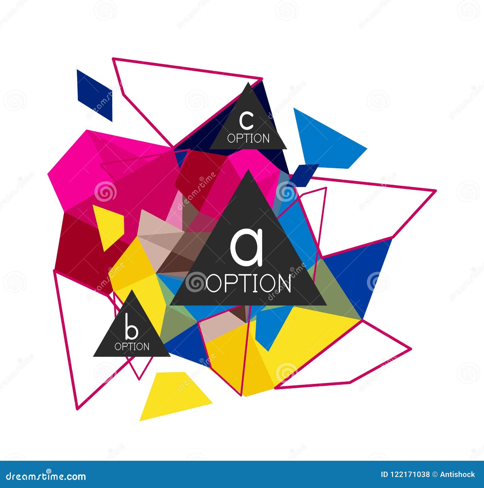 Triangle Infographics Design Layout Stock Vector - Illustration of plan ...