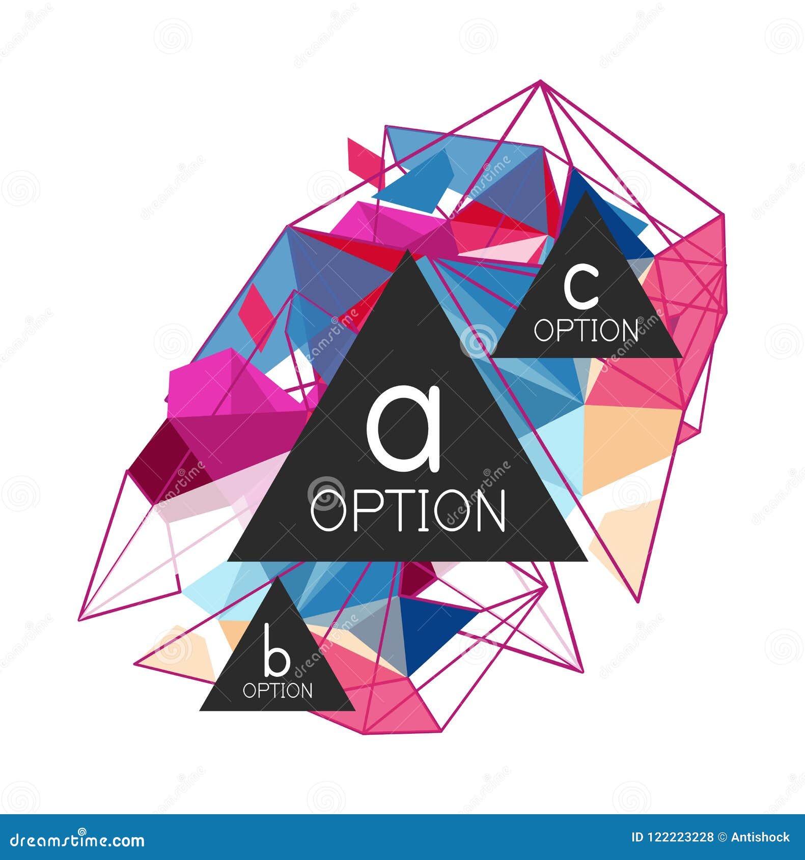 Triangle Infographics Design Layout Stock Vector - Illustration of ...