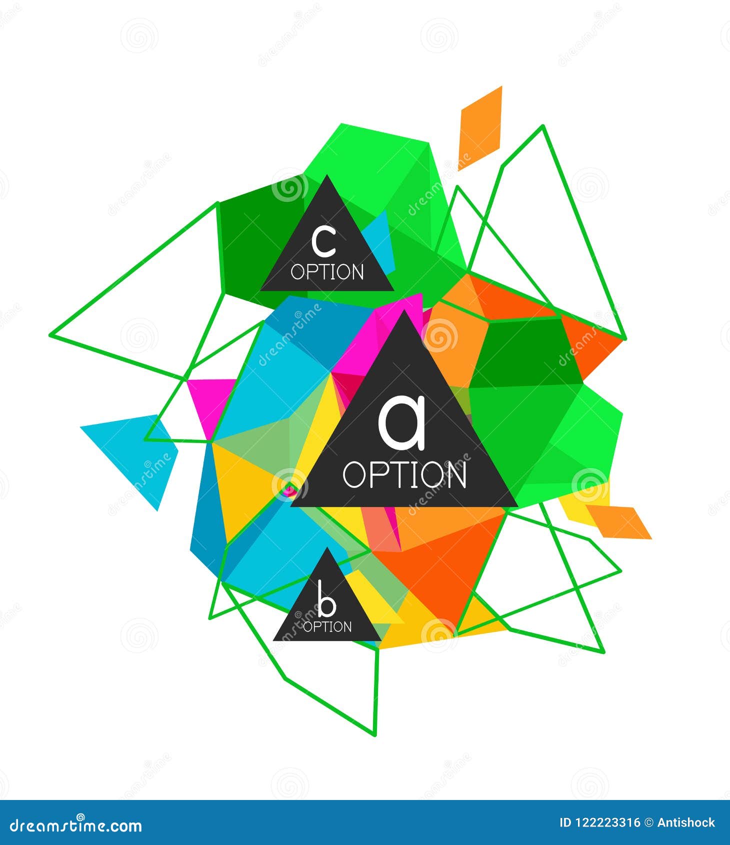 Triangle Infographics Design Layout Stock Vector - Illustration of ...