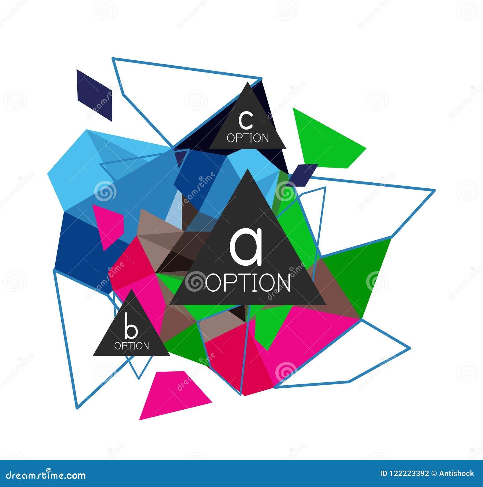 Triangle Infographics Design Layout Stock Vector - Illustration of ...