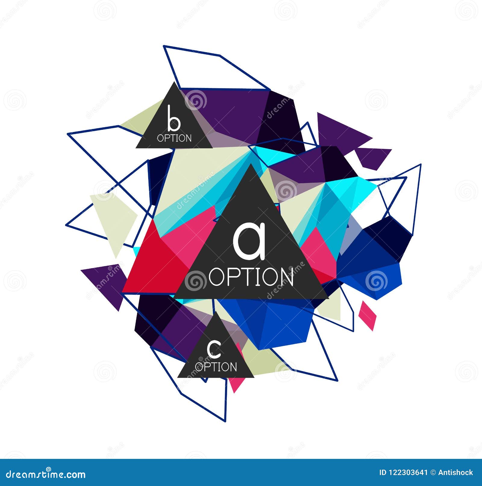 Triangle Infographics Design Layout Stock Vector - Illustration of ...