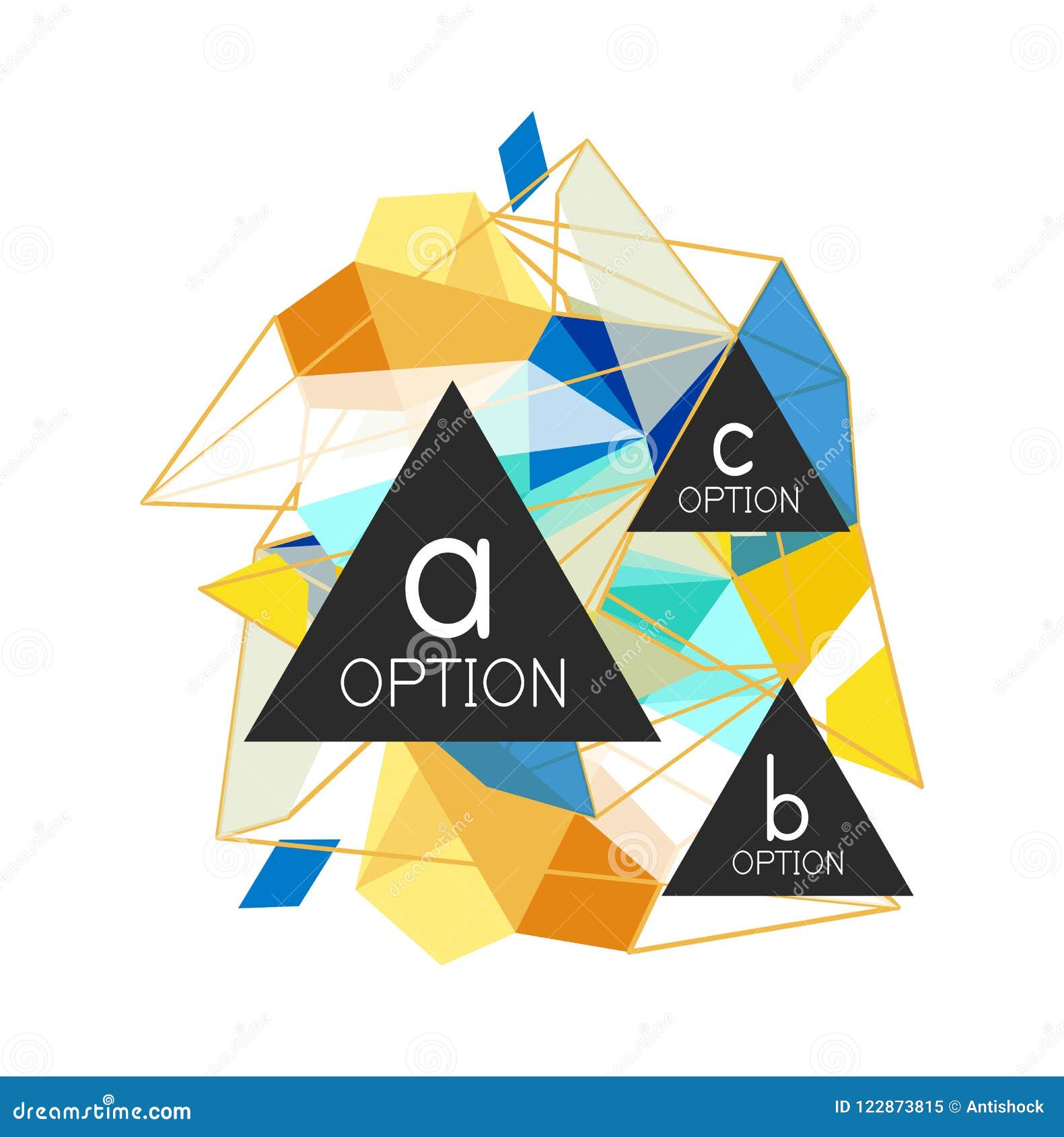Triangle Infographics Design Layout Stock Vector - Illustration of ...