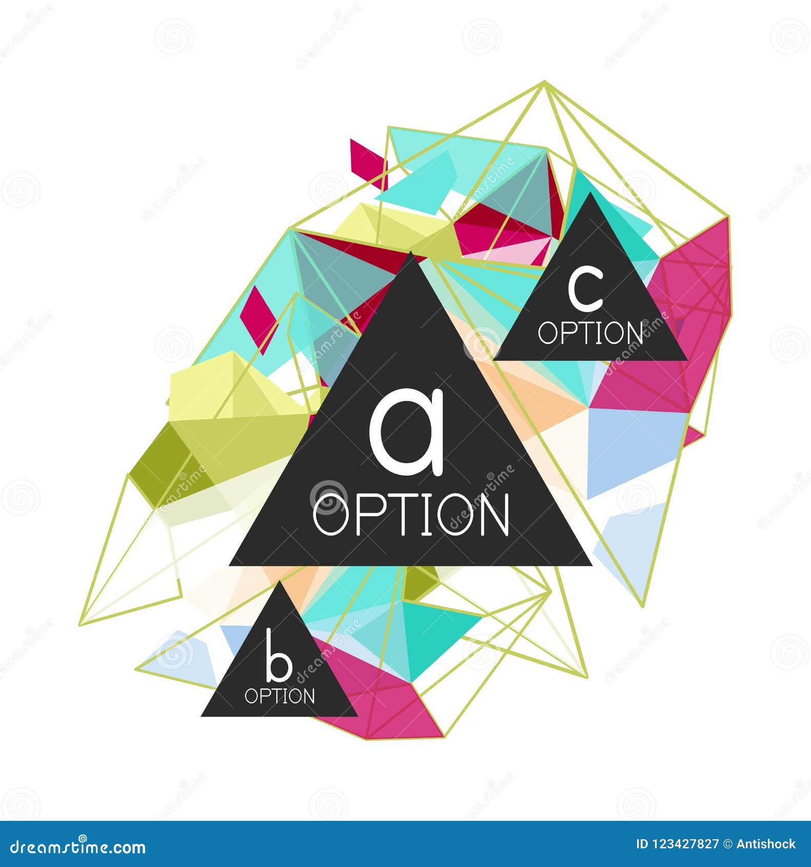 Triangle Infographics Design Layout Stock Vector - Illustration of ...