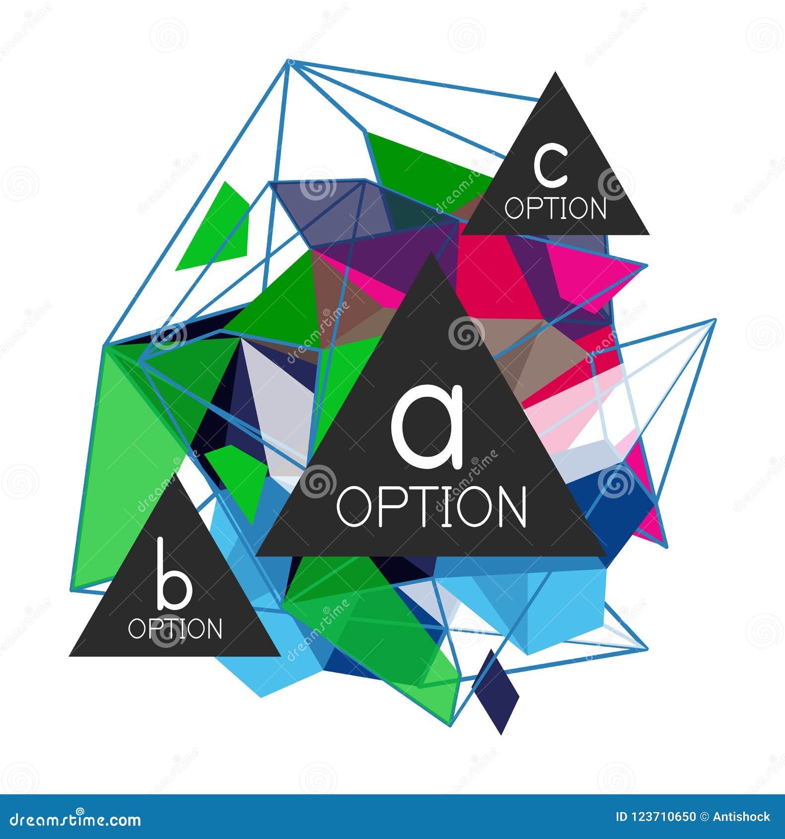 Triangle Infographics Design Layout Stock Vector - Illustration of ...