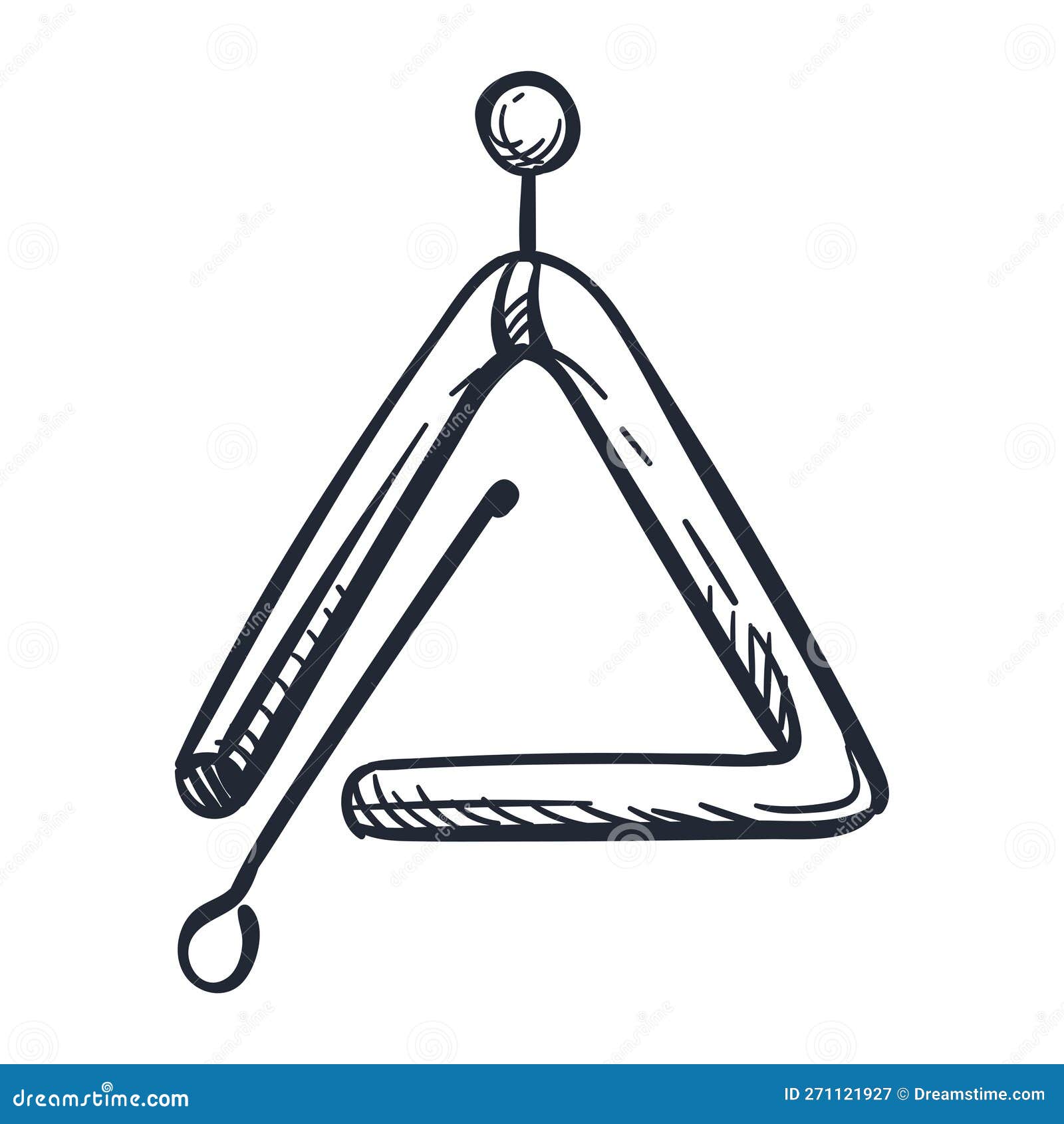 Triangle Instrument Musical Stock Vector - Illustration of hand, design ...