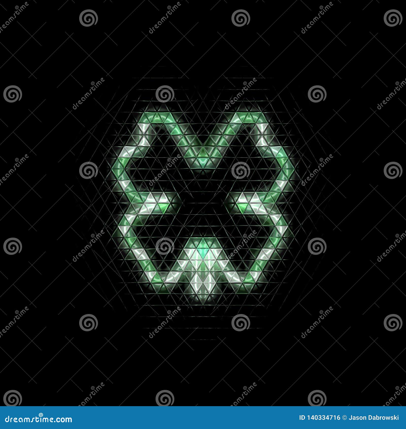 Triangle Kaleidoscope Shamrock Stock Illustration - Illustration of ...