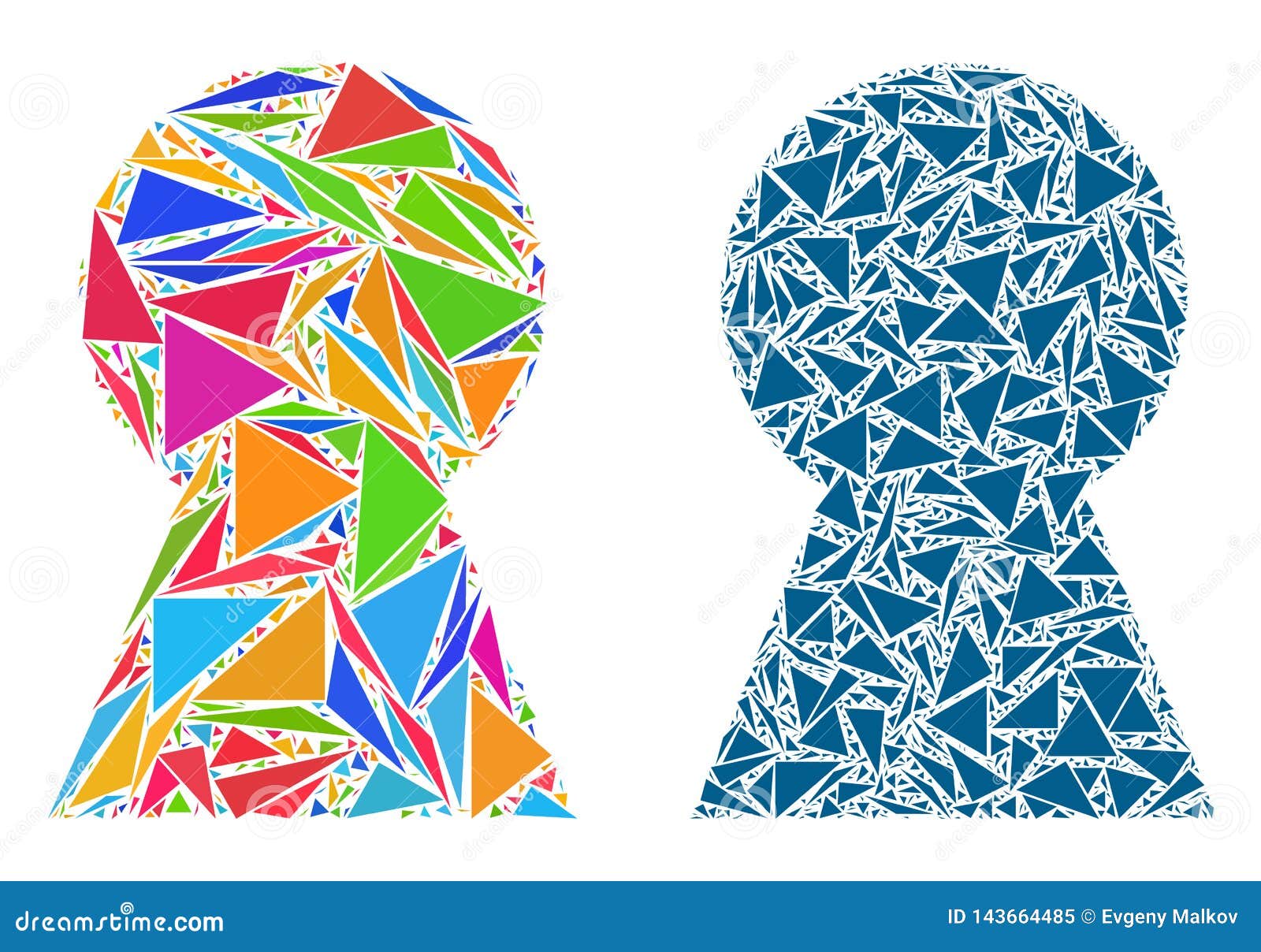 Triangle Key Hole Collage Icons Stock Vector - Illustration of mosaic ...