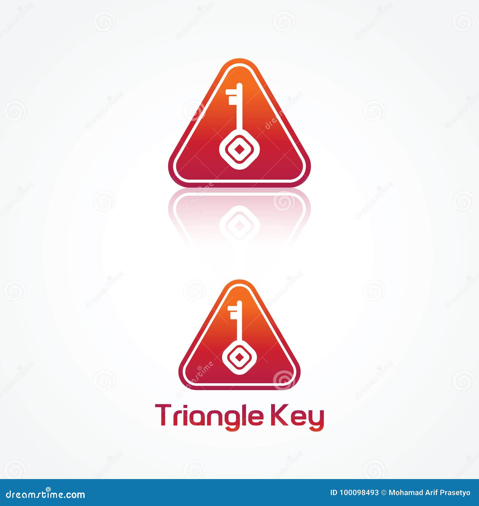 Triangle Key Logo stock vector. Illustration of company - 100098493