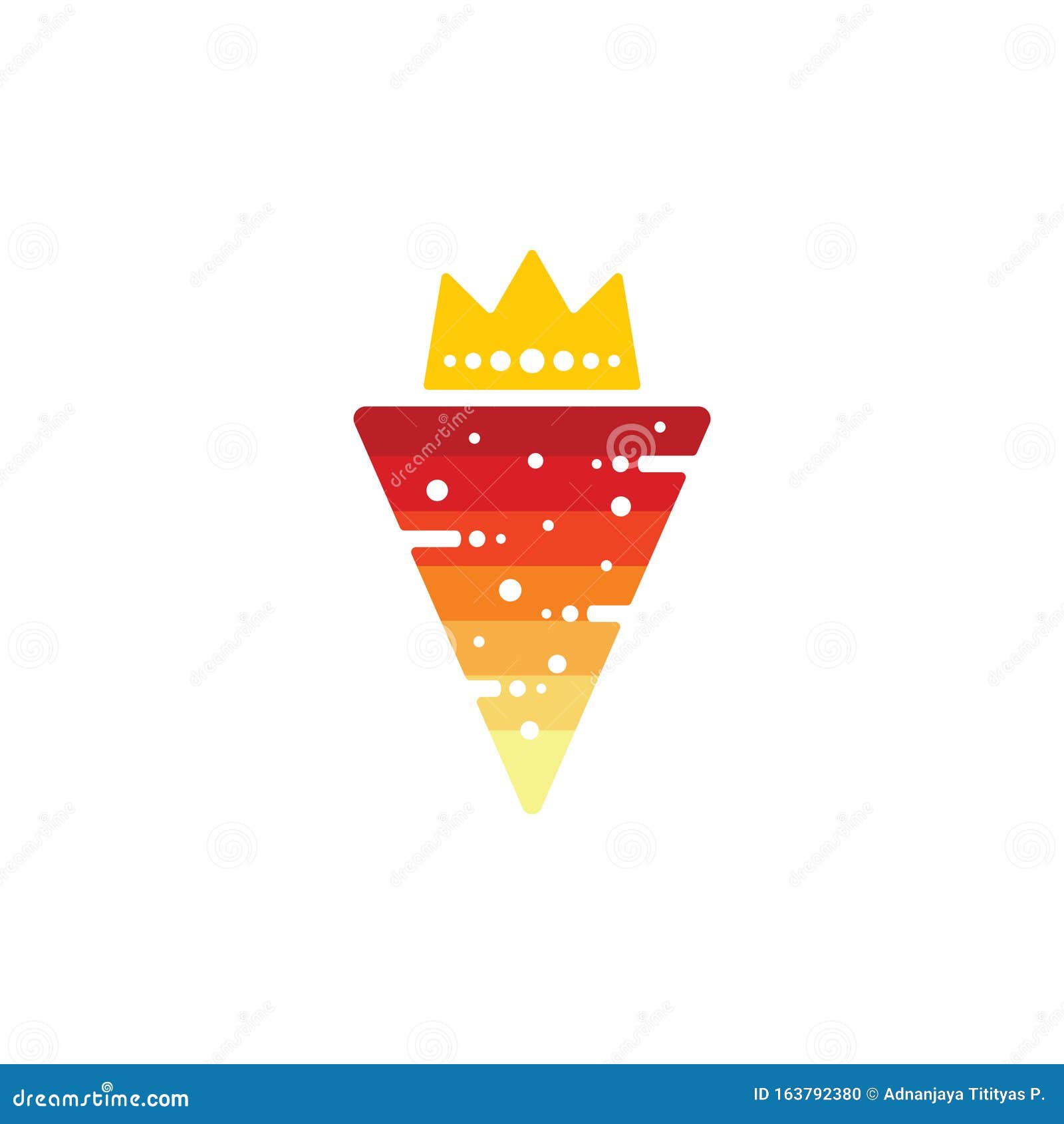 Triangle King Cheese Pizza Symbol Gradient Vector Stock Vector ...