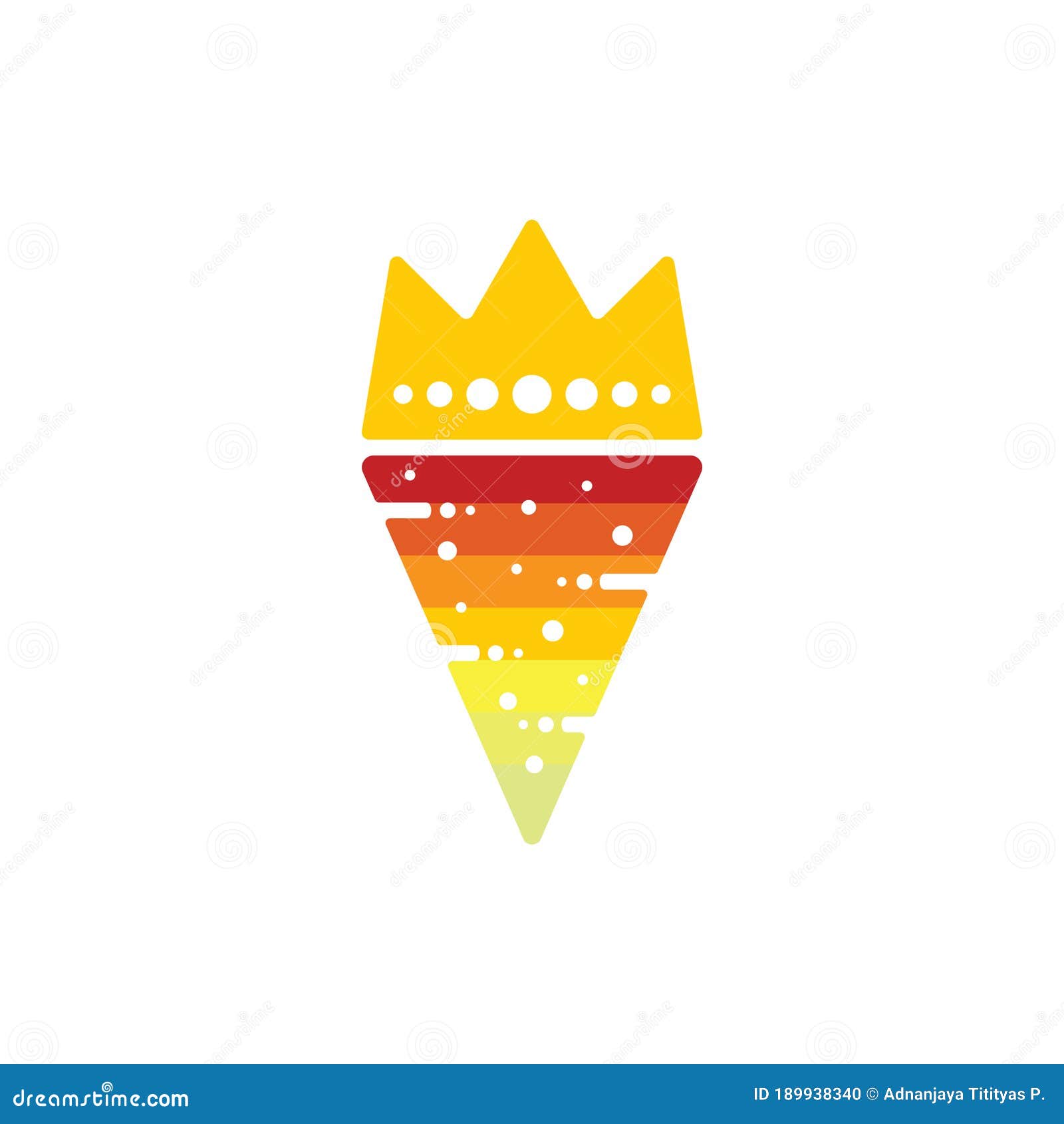 Triangle King Cheese Pizza Symbol Gradient Vector Stock Vector ...