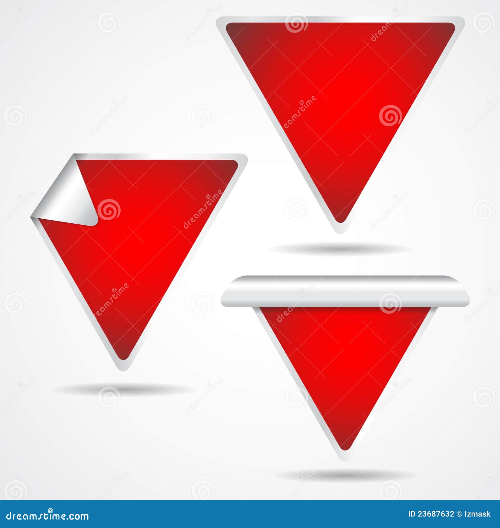 Triangle labels stock vector. Illustration of empty, store - 23687632
