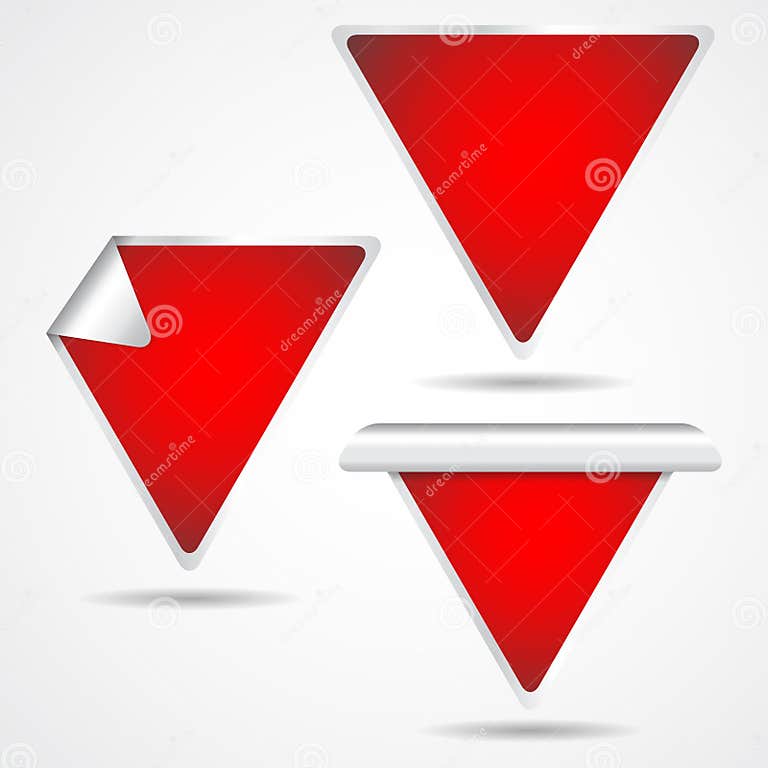 Triangle labels stock vector. Illustration of empty, store - 23687632