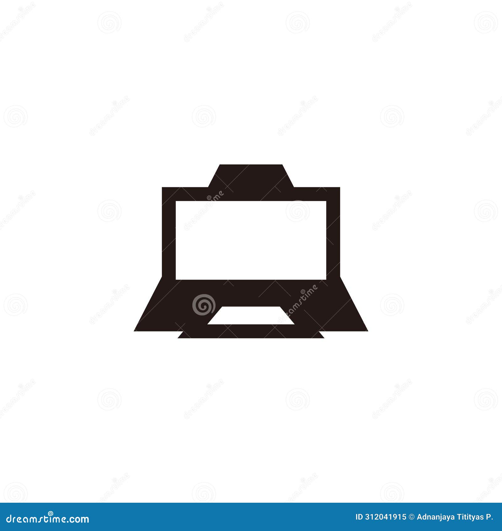 Triangle Laptop Monitor Pc Symbol Logo Vector Stock Vector ...