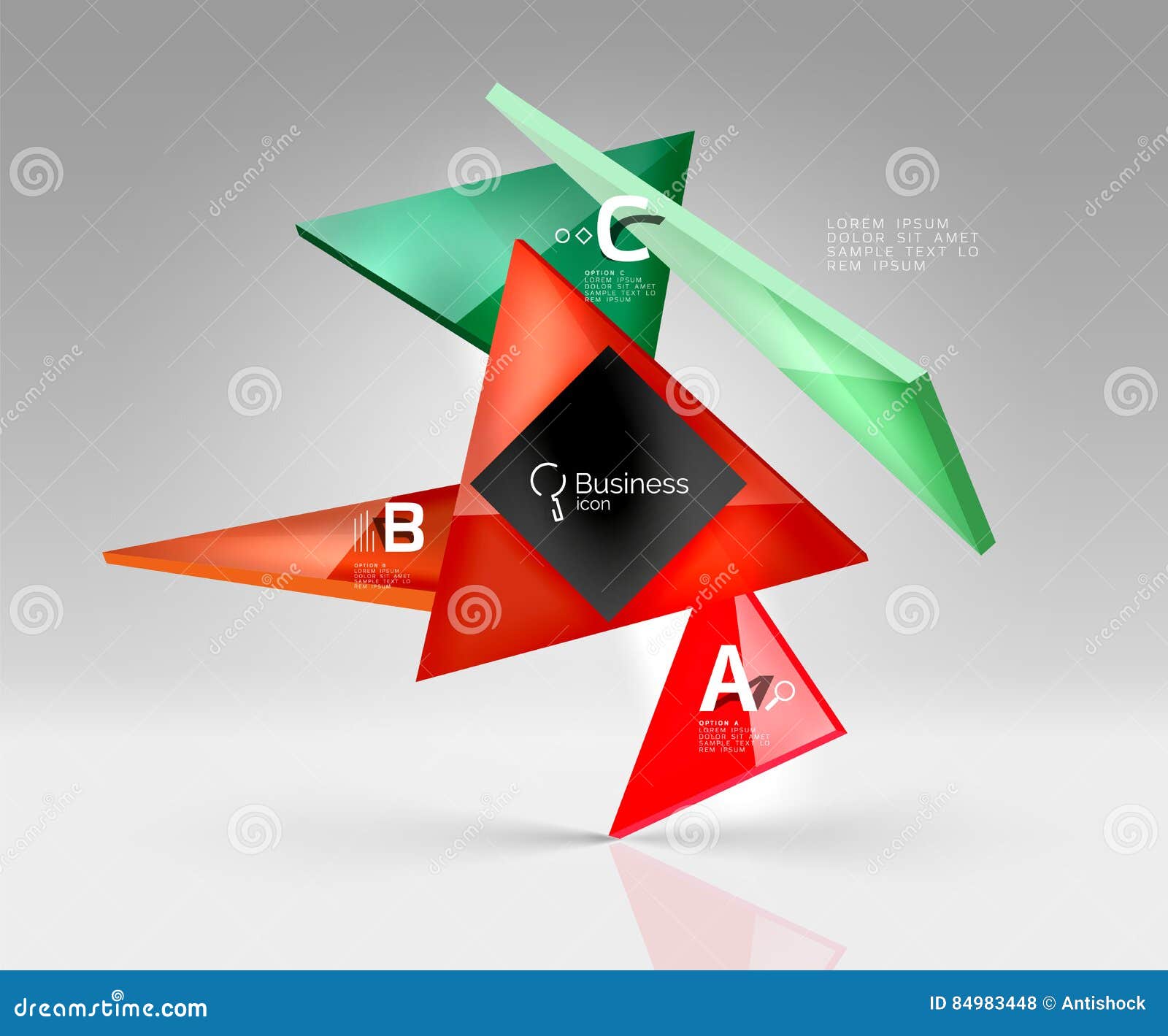 Triangle Layout Business Template, Infographic Background Stock Vector ...