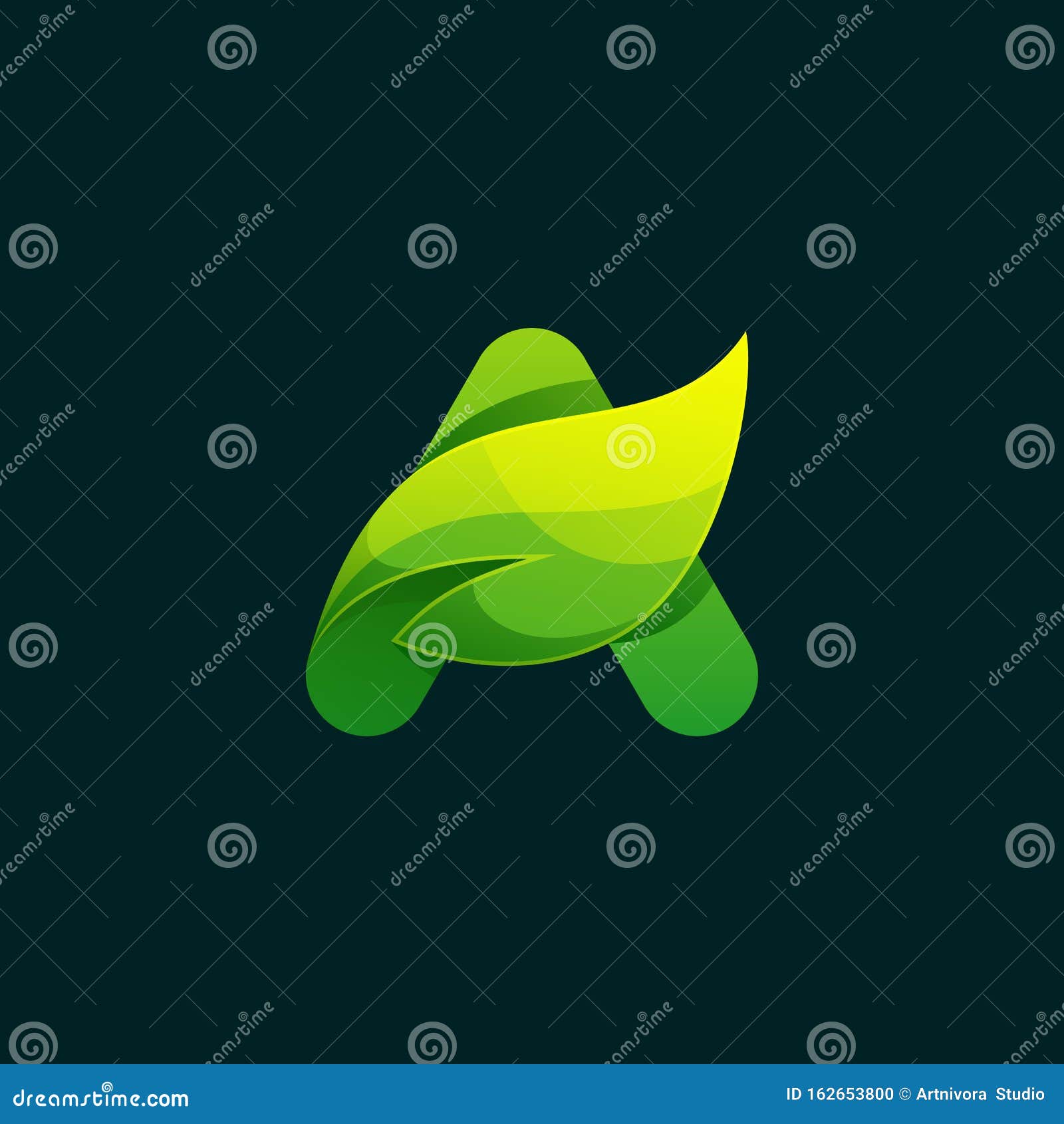 Triangle with Leaf Colorful Designs Concept Illustration Vector ...