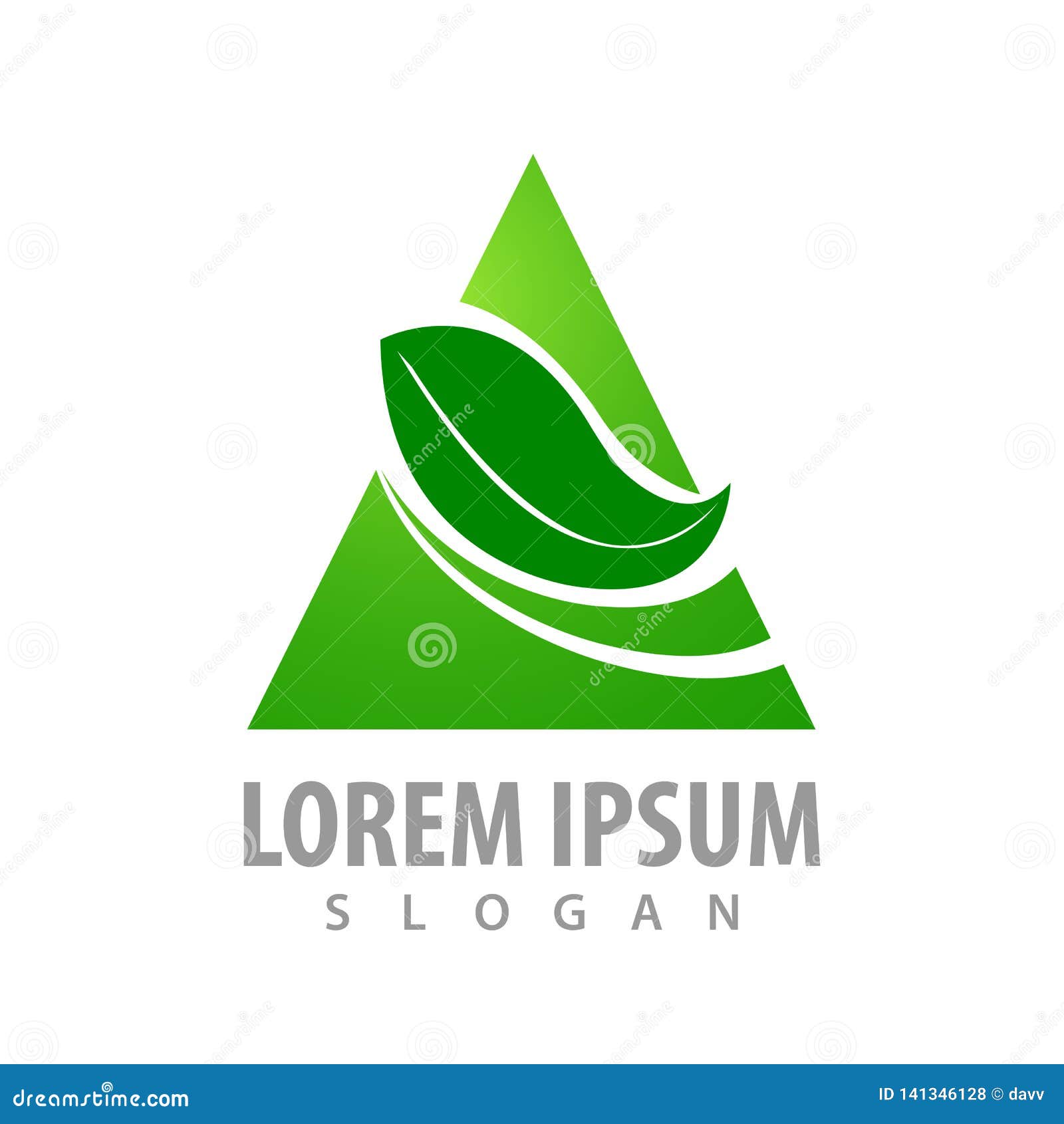 Triangle Leaf Logo Concept Design. Symbol Graphic Template Element ...