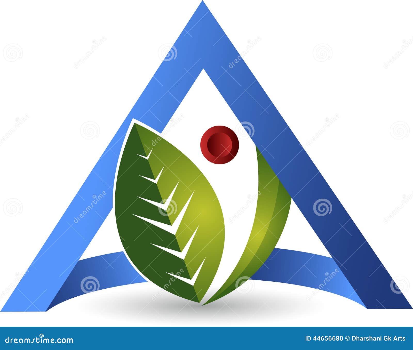 Triangle leaf logo stock vector. Illustration of brand - 44656680