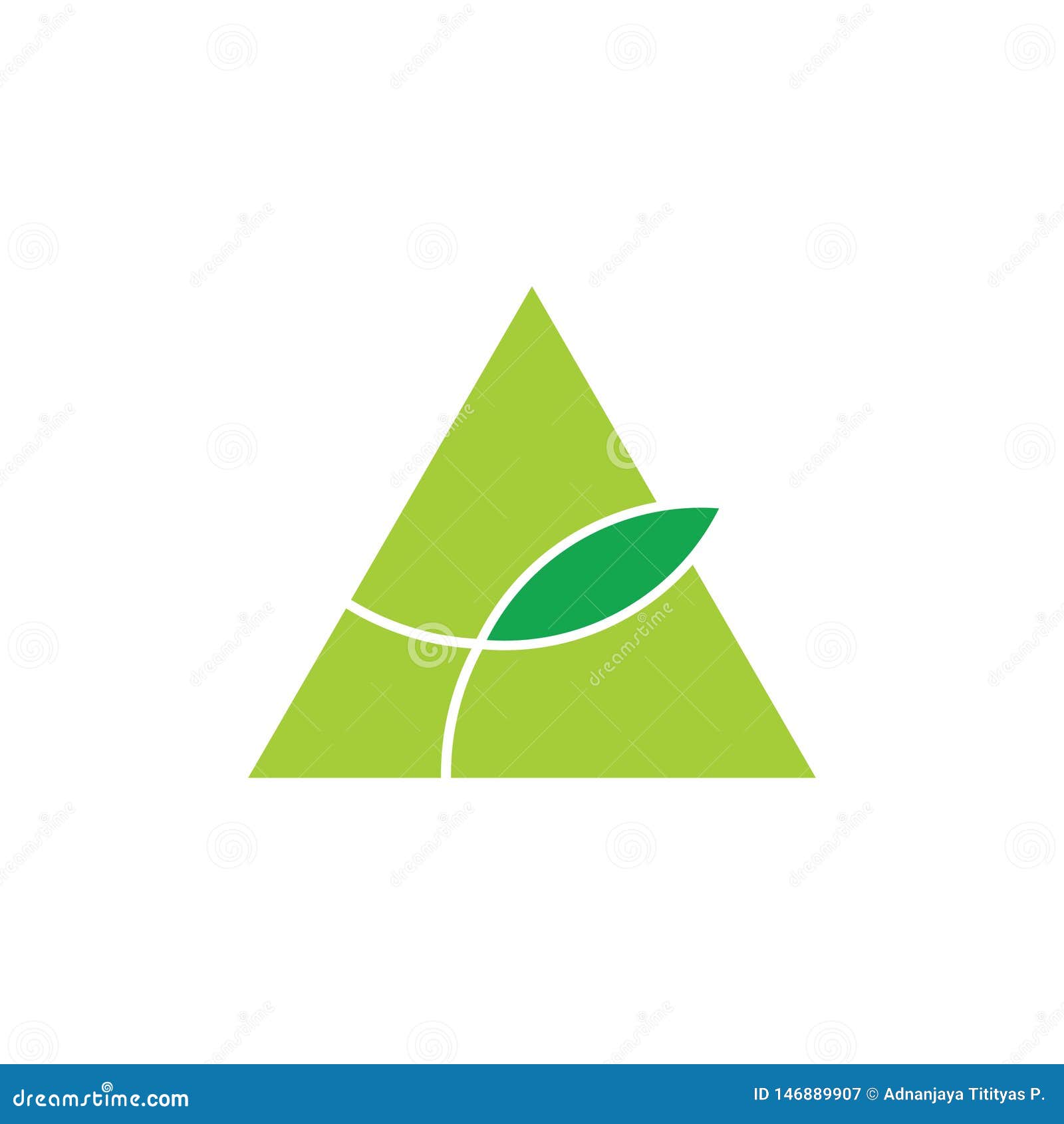 Triangle Leaf Simple Geometric Logo Vector Stock Vector - Illustration ...