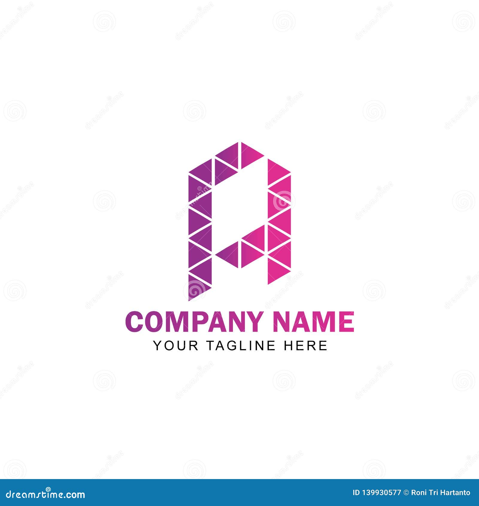 Triangle Letter a Logo Design Vector Stock Vector - Illustration of ...