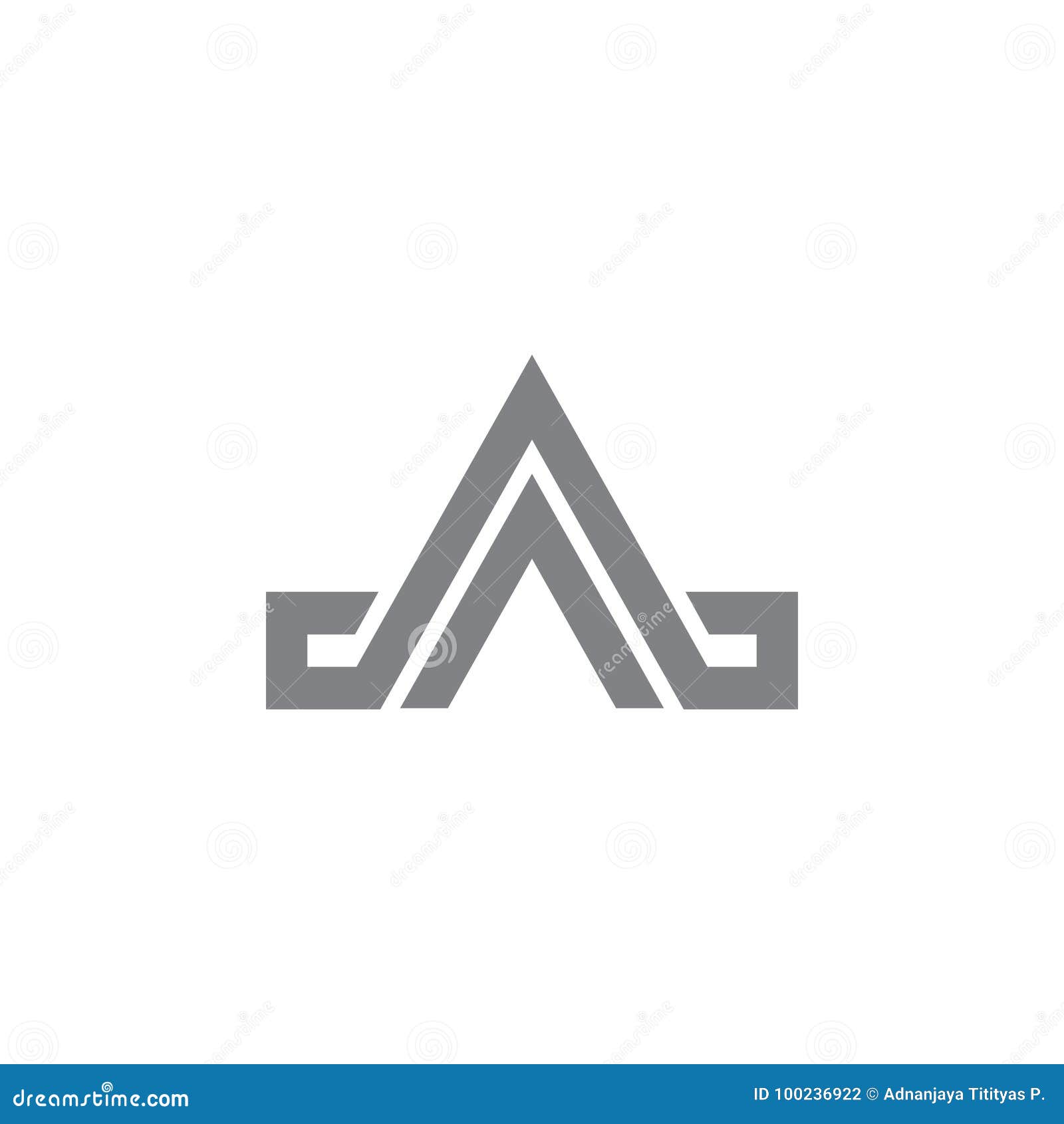 Triangle Letter a Shape Logo Vector Stock Vector - Illustration of ...