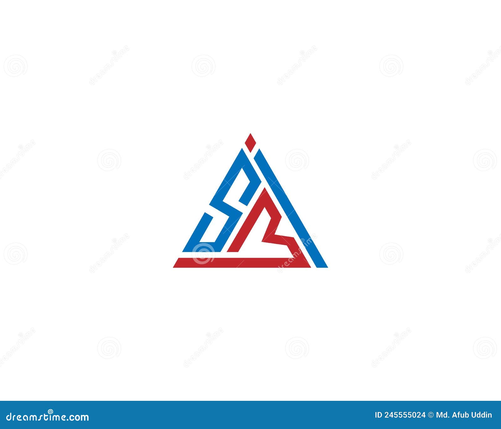 Triangle Letter SMI and SIM Logo Design Creative Stock Vector ...
