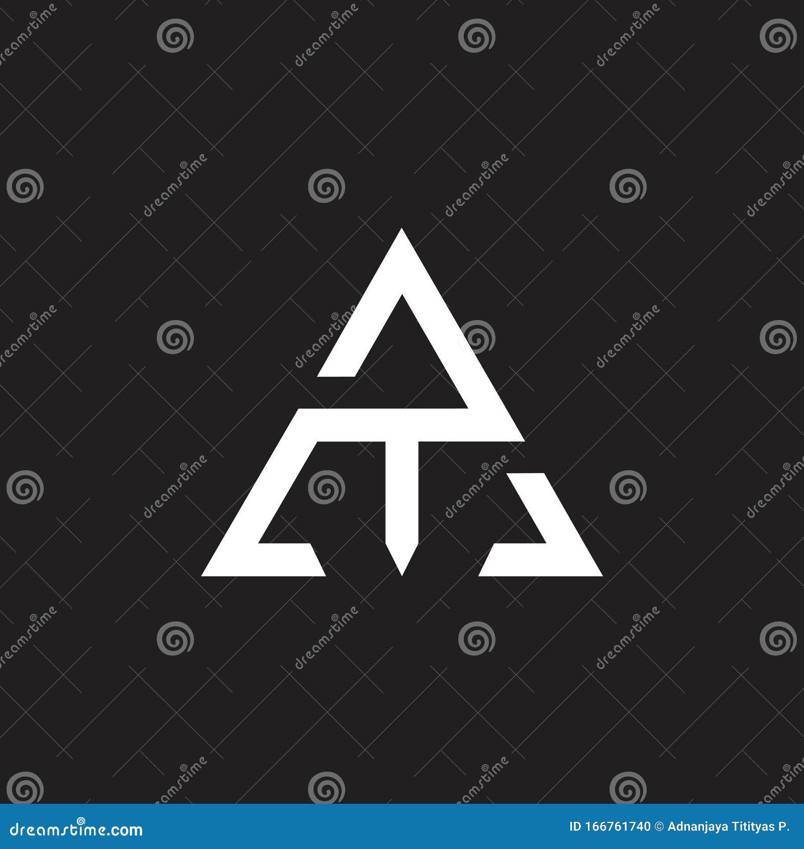 Triangle Letter T Geometric Line Logo Vector Stock Vector ...
