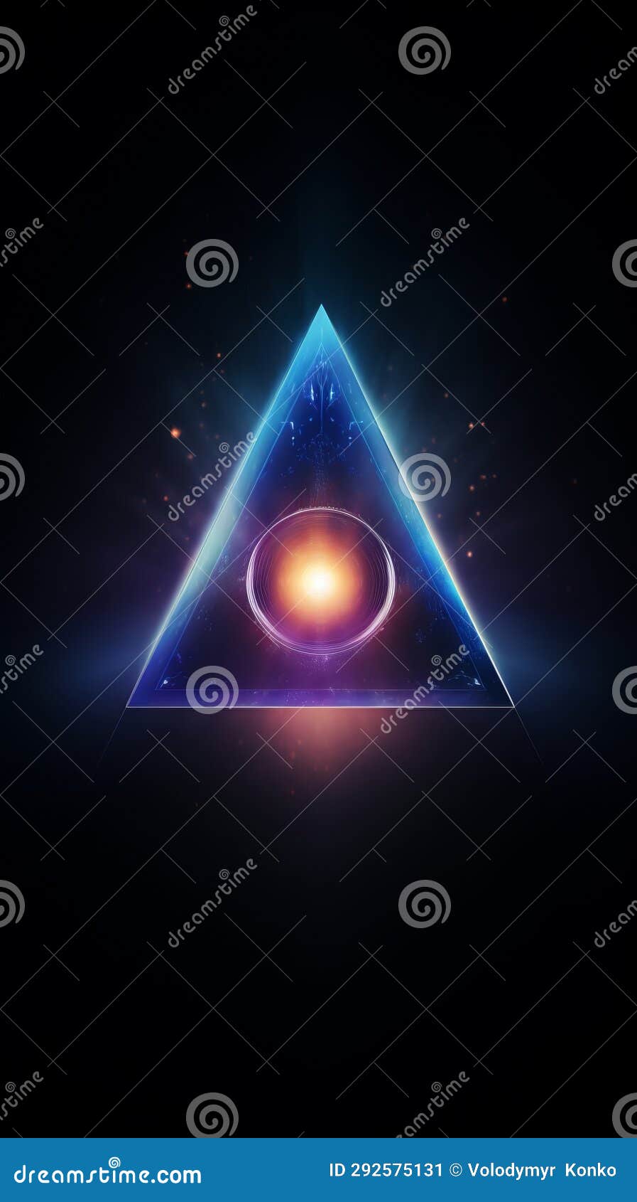 A Triangle with a Light Inside of it Stock Image - Image of light ...