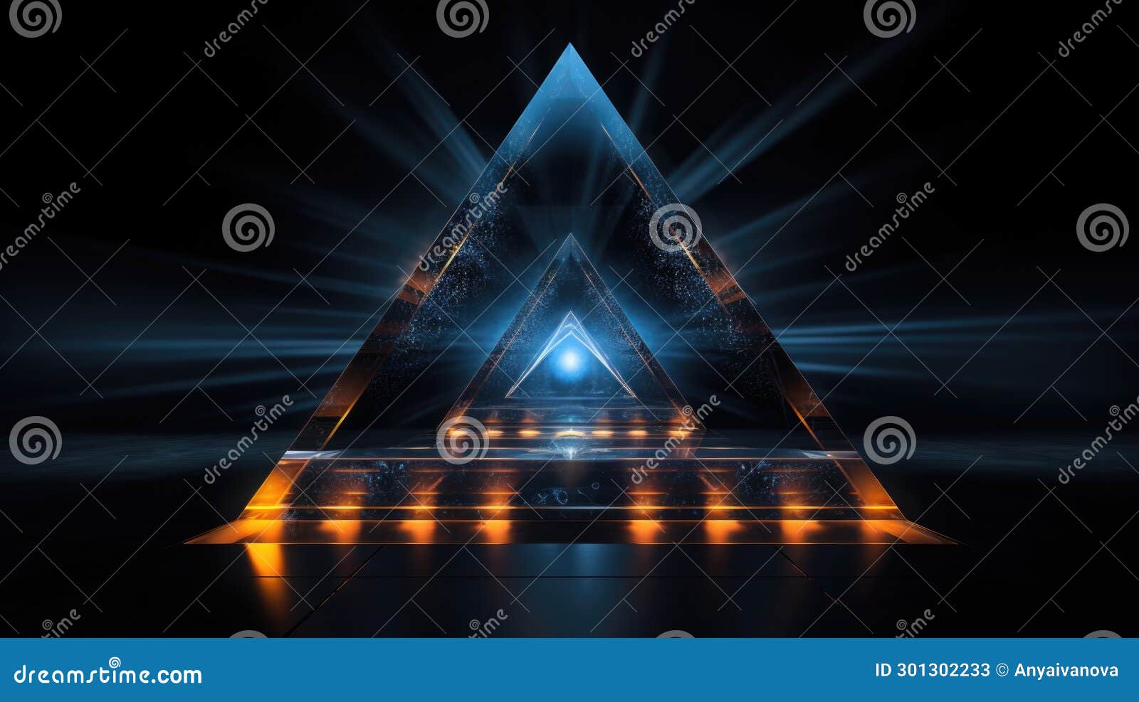 A Triangle with Lights in the Middle of it. Mystical Pyramid is ...